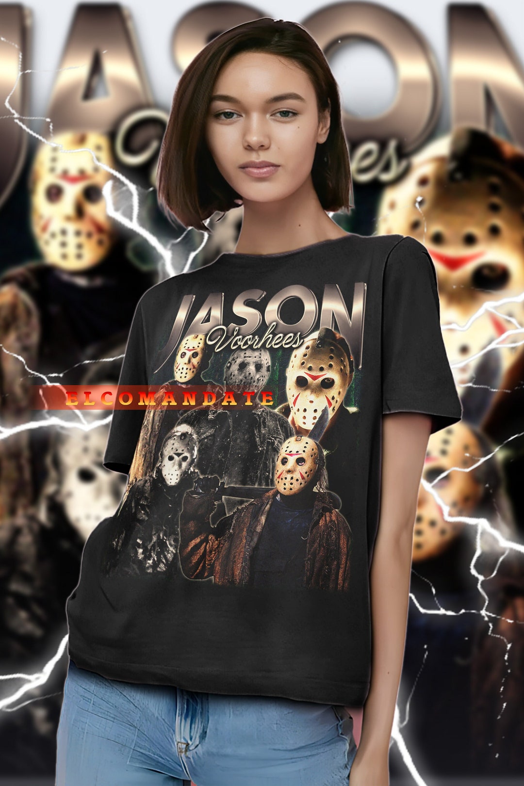 JASON VOORHEES Vintage Shirt, Jason Voorhees Homage Tshirt, Jason ...