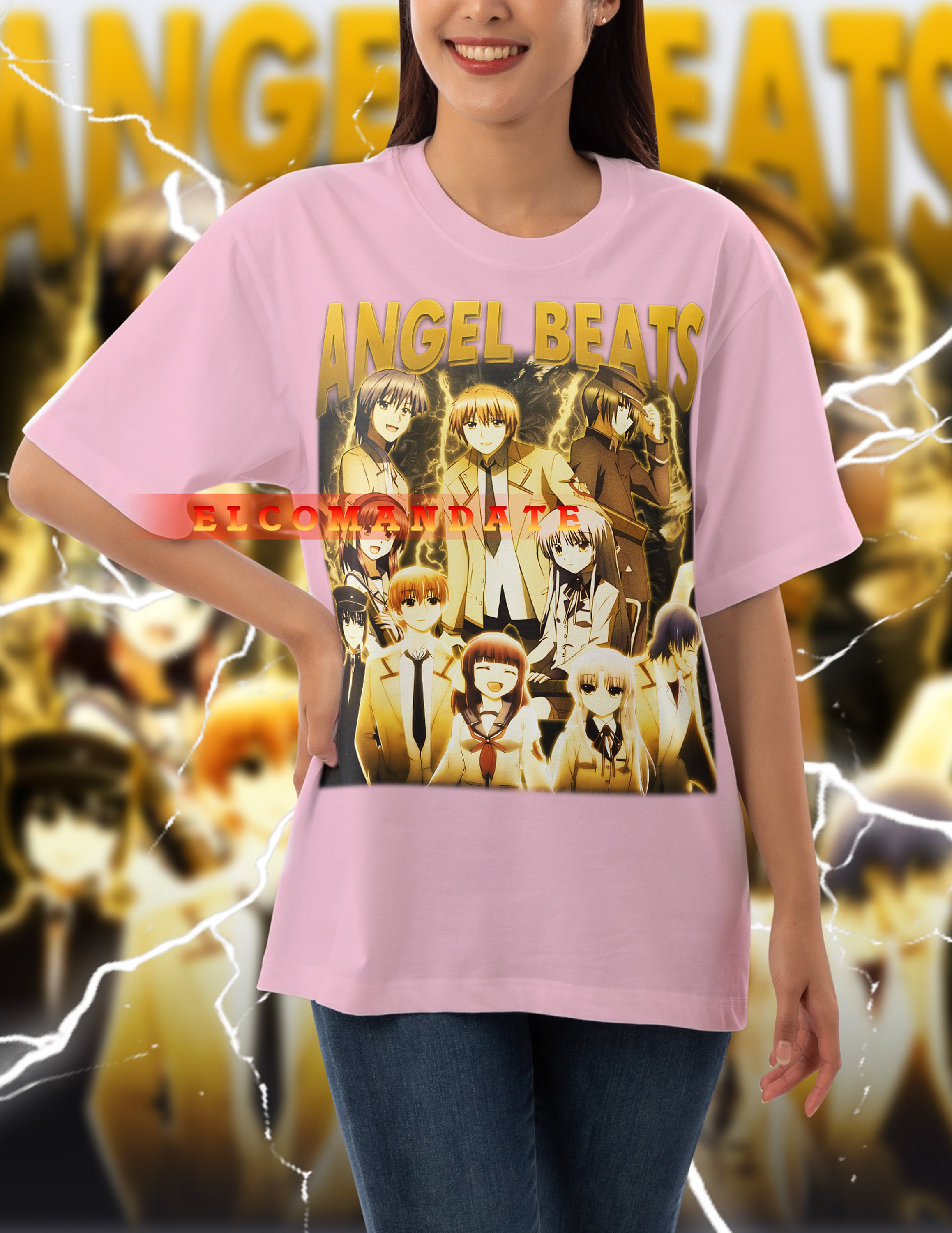 ANGEL BEATS Vintage Shirt, Angel Beats Homage Tshirt, Angel Beats Fan ...