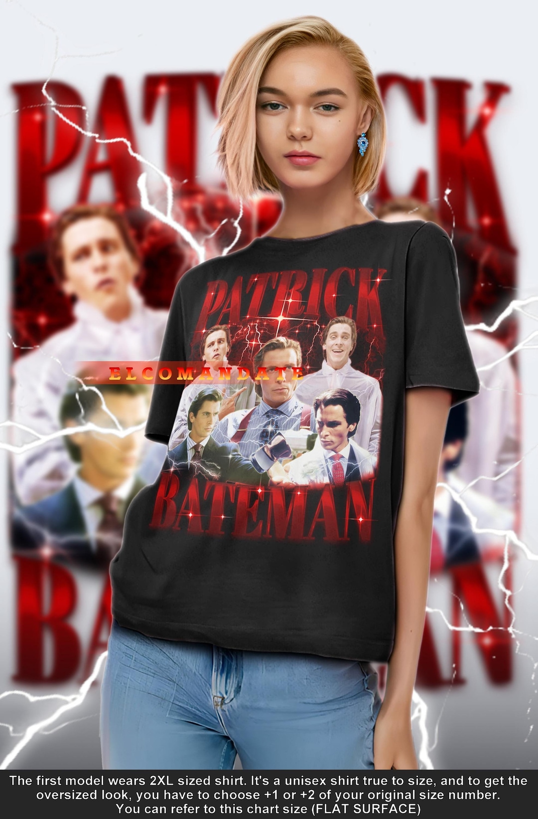 Patrick Bateman Bootleg Shirt, Patrick Bateman Retro 90s Tshirt ...