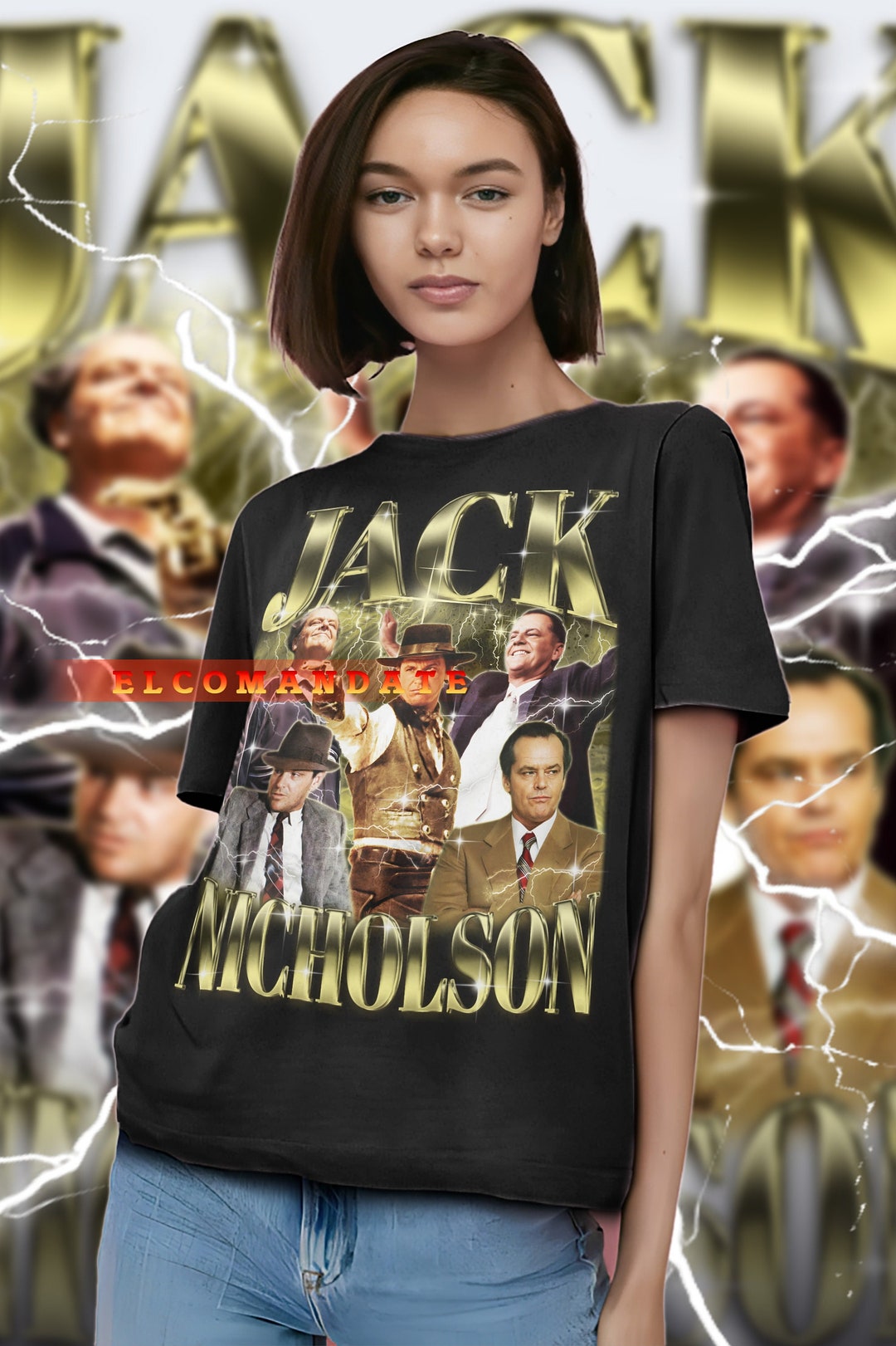 JACK NICHOLSON Vintage Shirt, Jack Nicholson Homage Tshirt, Jack ...