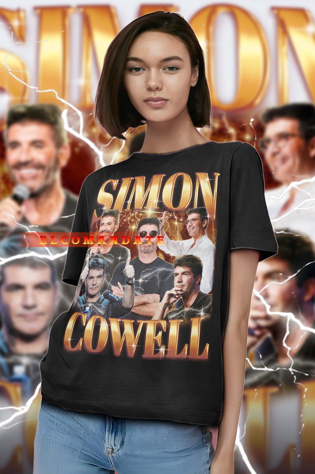 SIMON COWELL Vintage Shirt, Simon Cowell Homage Tshirt, Simon Cowell ...