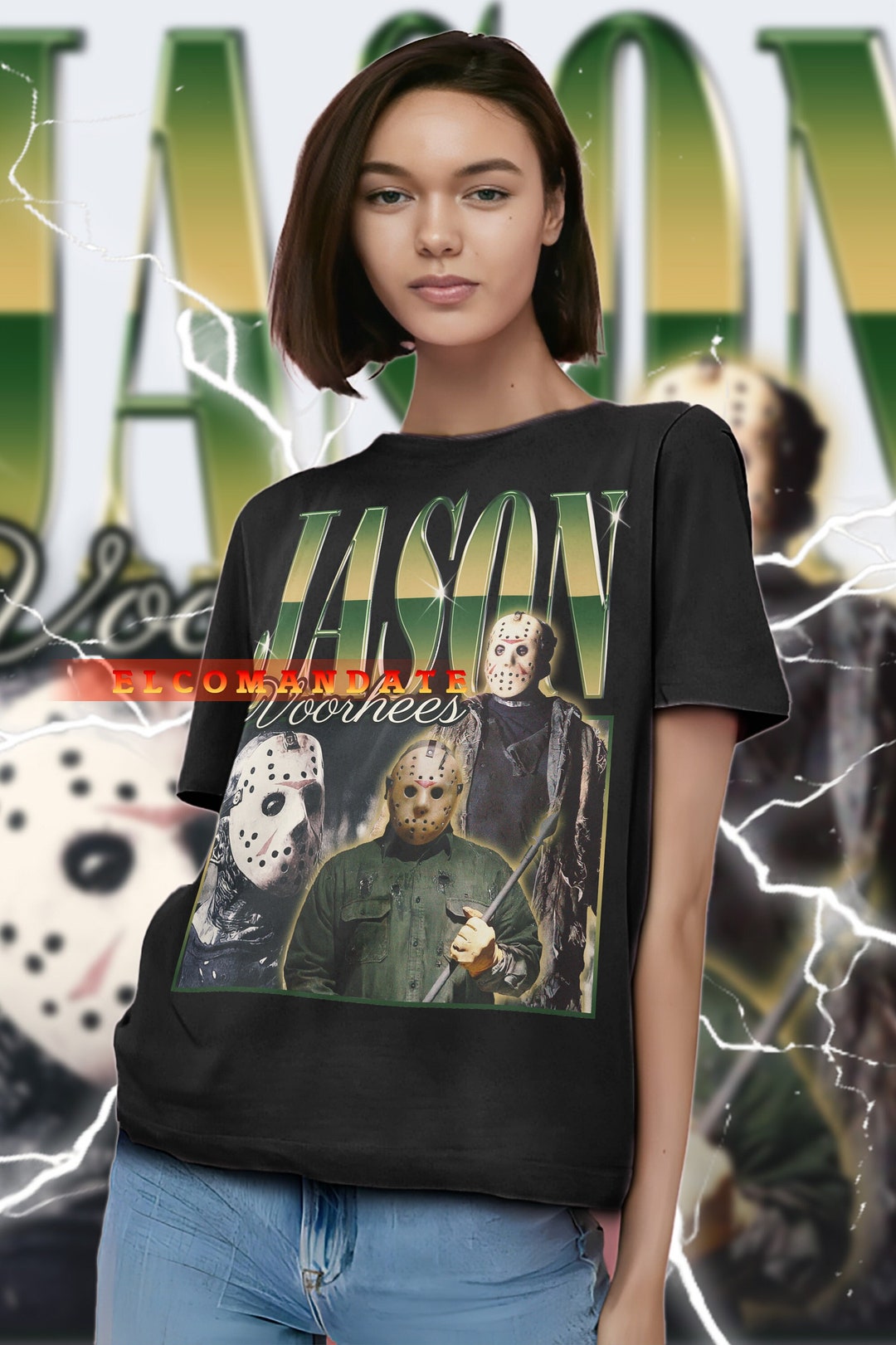 JASON VOORHEES Vintage Shirt, Jason Voorhees Homage Tshirt, Jason ...
