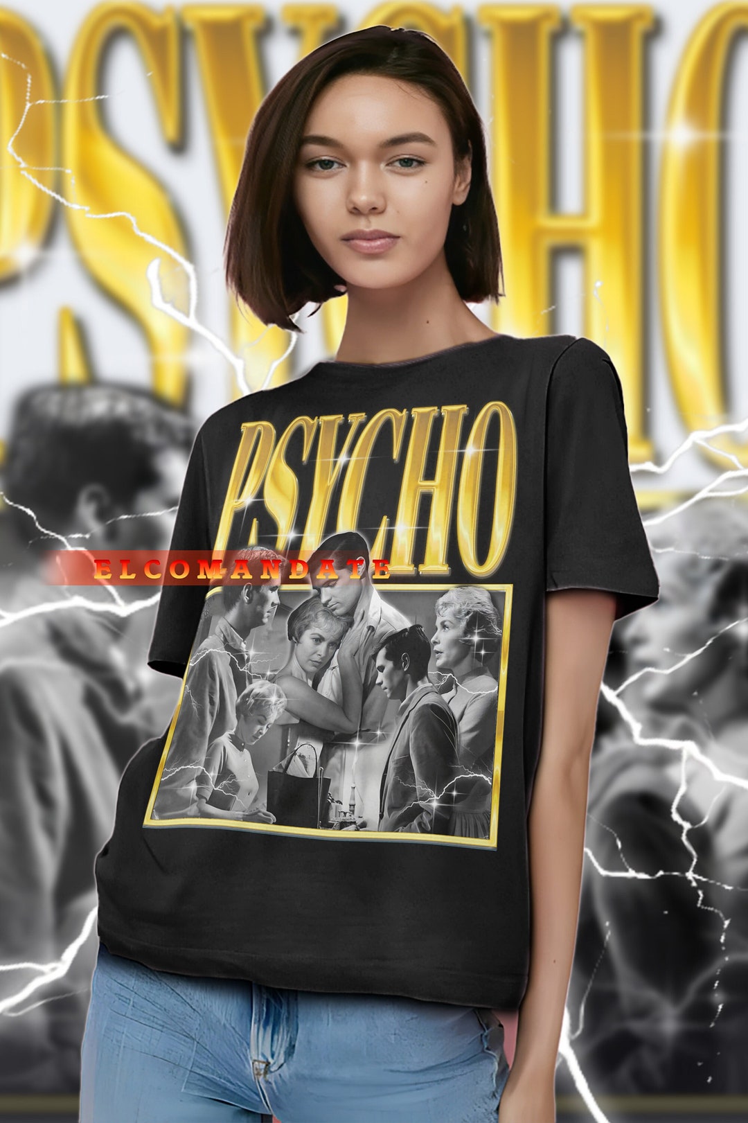 PSYCHO FILM Vintage Shirt, Psycho Film Homage Tshirt, Psycho Film Fan ...