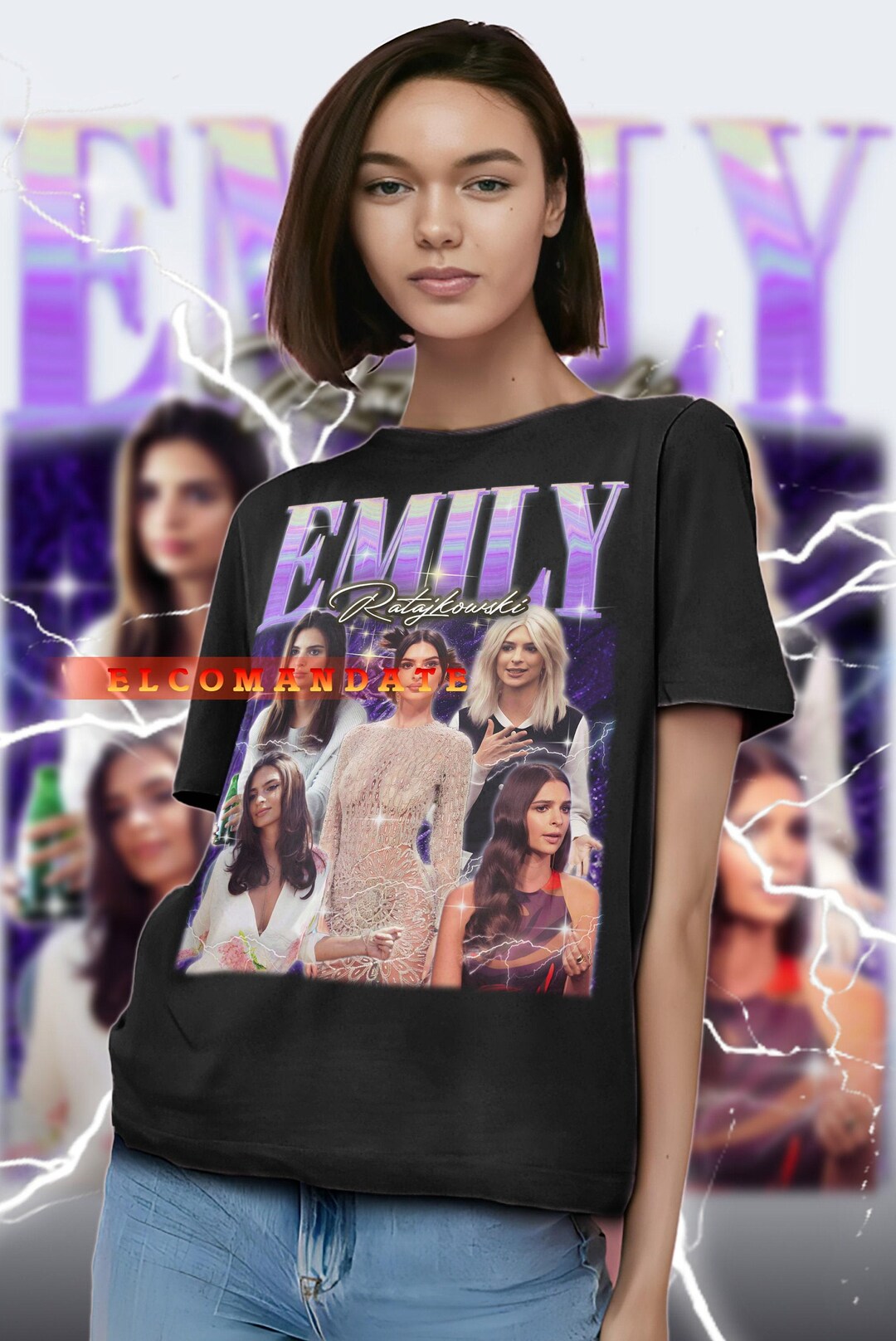 EMILY RATAJKOWSKI Vintage Shirt, Emily Ratajkowski Homage Tshirt, Emily ...