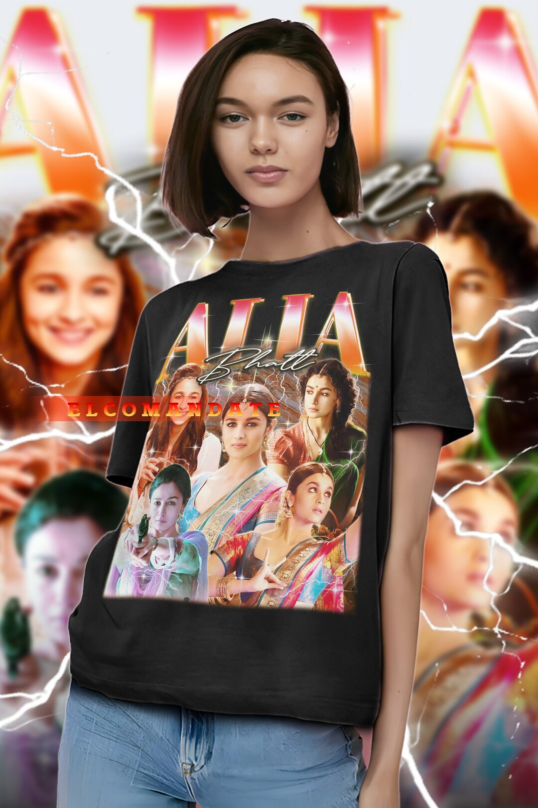 ALIA BHATT Vintage Shirt, Alia Bhatt Homage Tshirt, Alia Bhatt Fan Tees ...