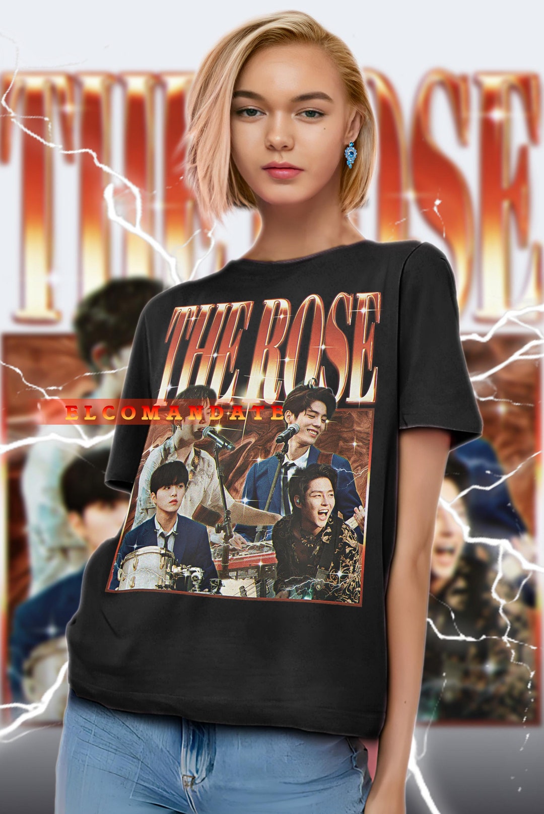 THE ROSE Shirt, the Rose Vintage Shirt, the Rose Retro 90s Tshirt, the ...