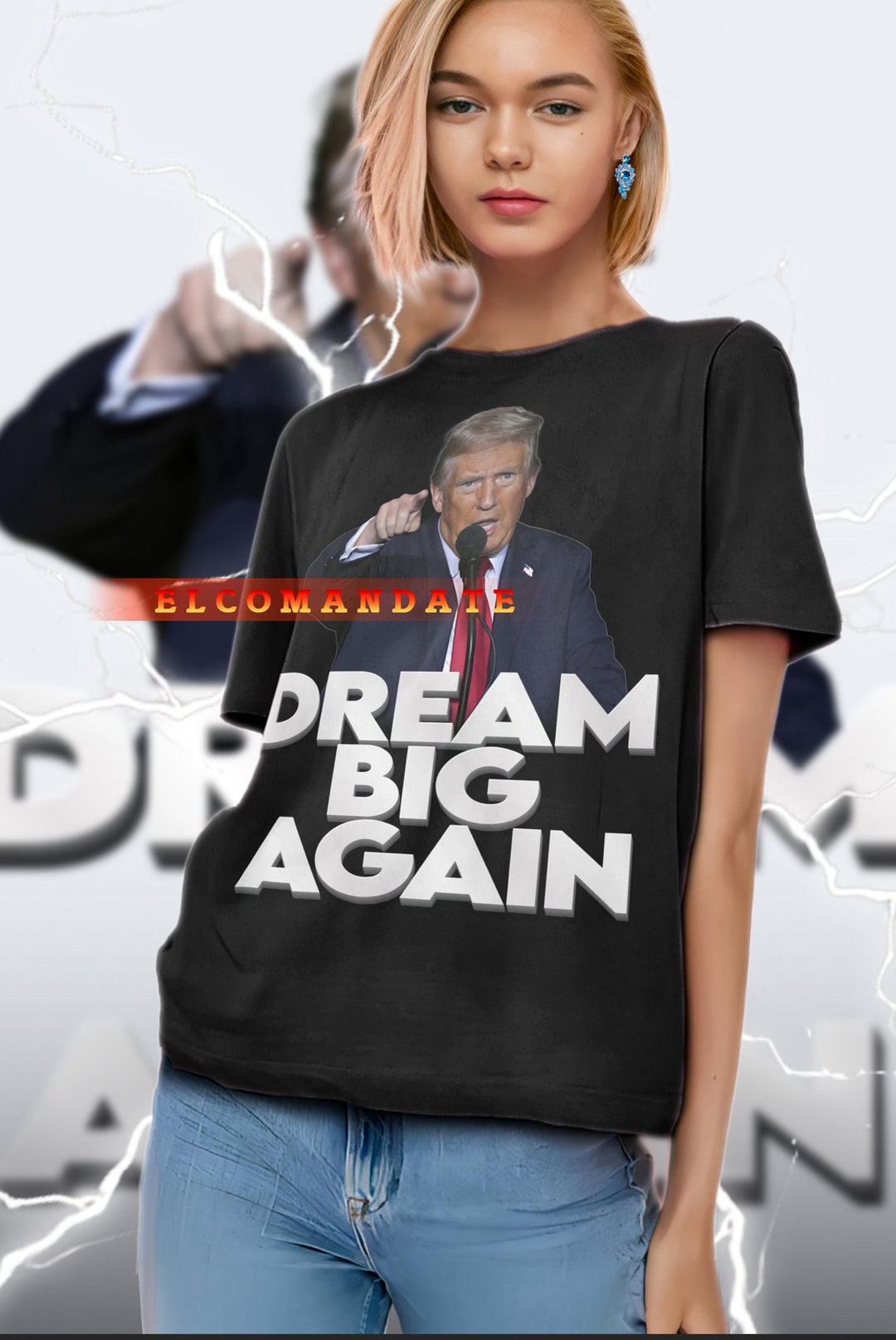 DONALD TRUMP Dream Big Again Shirt, President Trump Shirt, Donald Trump ...