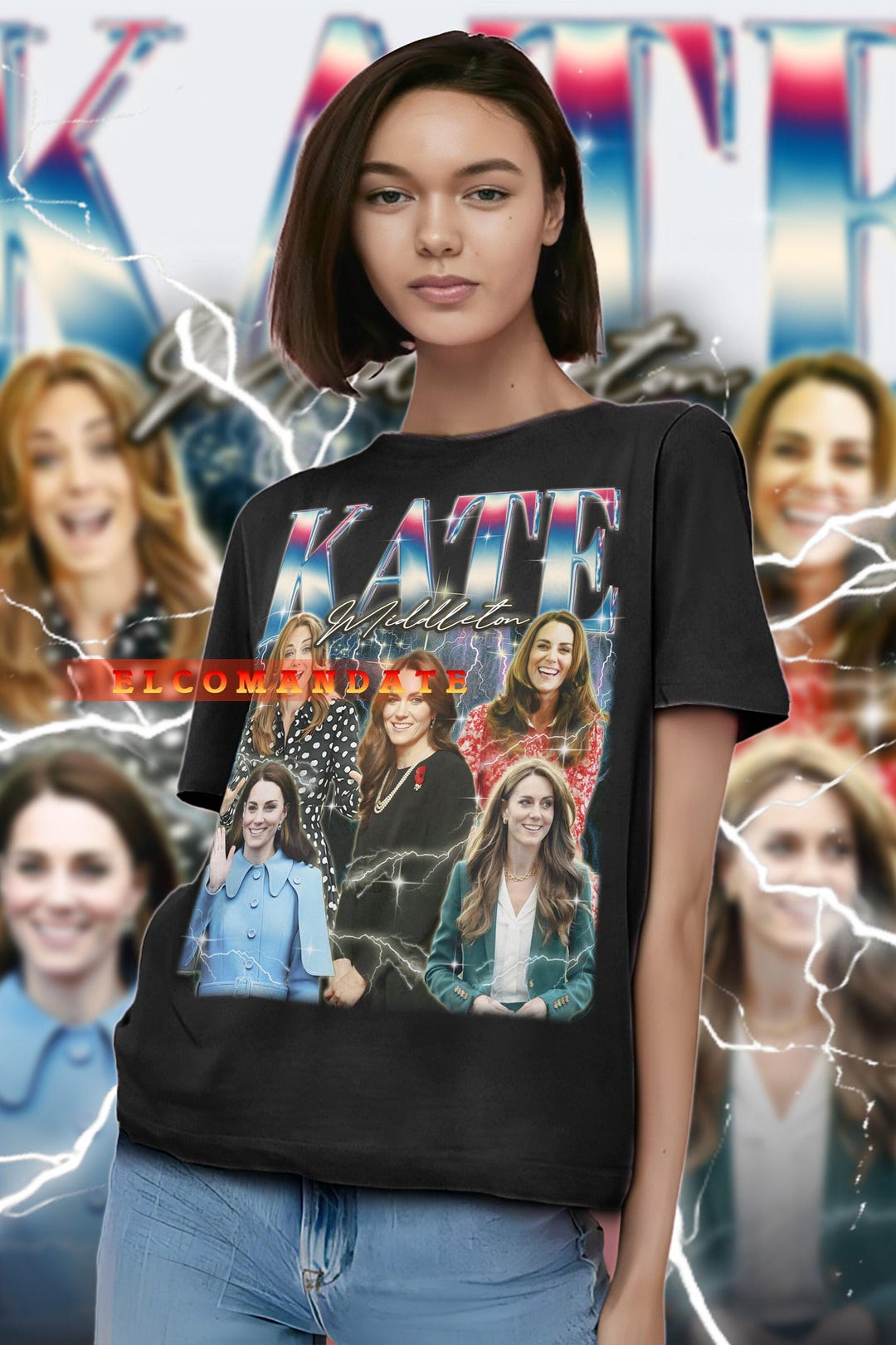KATE MIDDLETON Vintage Shirt, Kate Middleton Homage Tshirt, Kate ...