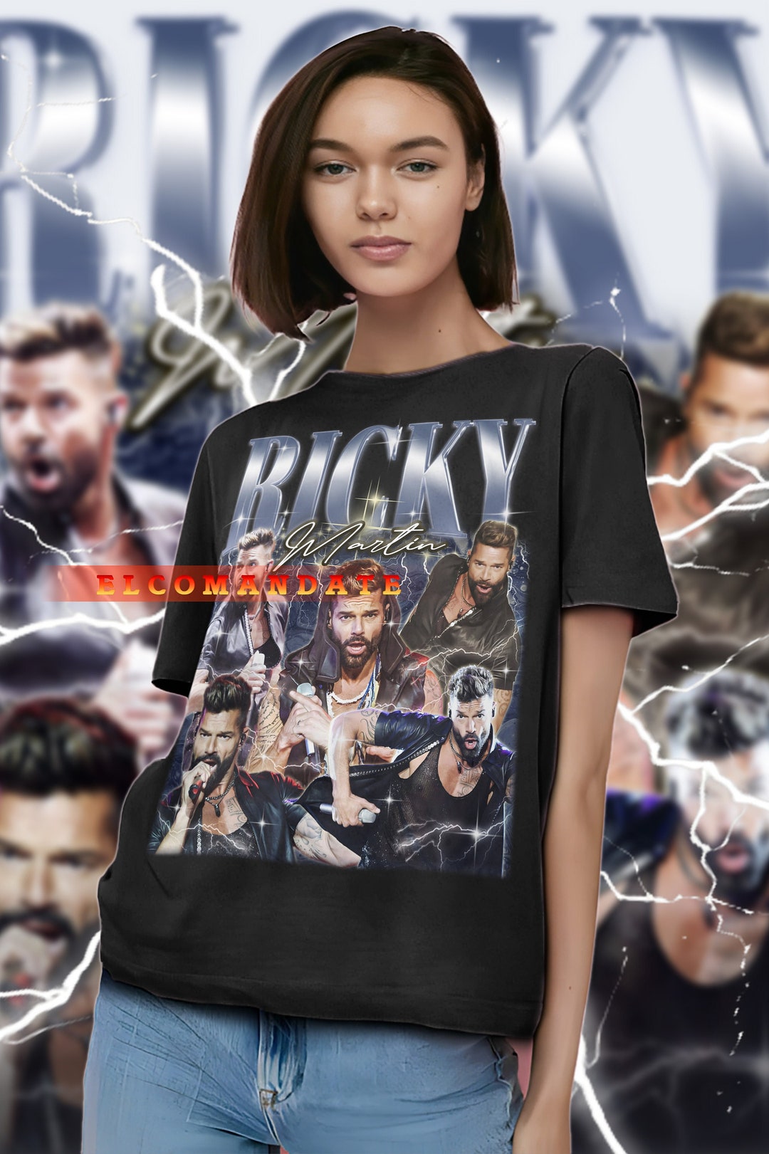 RICKY MARTIN Vintage Shirt, Ricky Martin Homage Tshirt, Ricky Martin ...