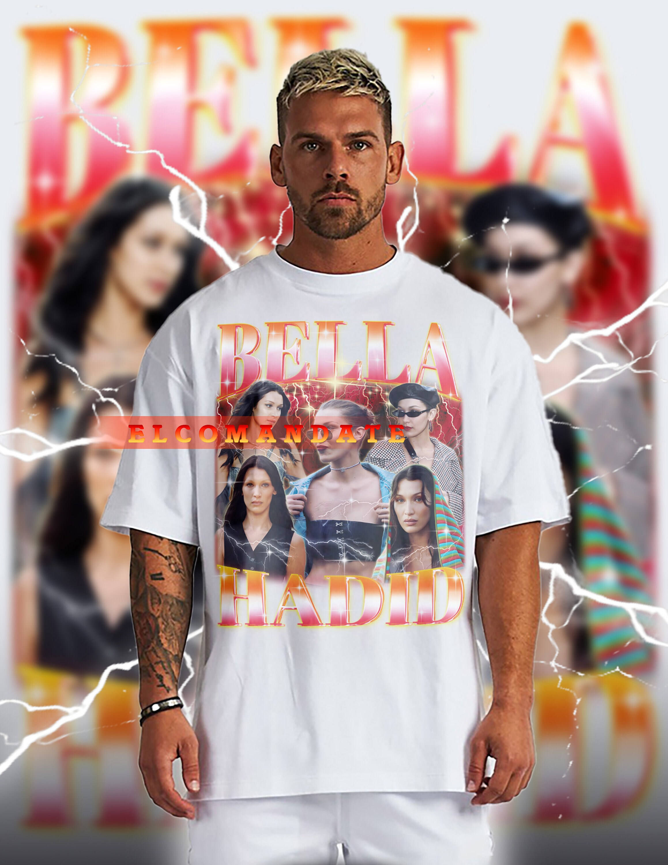 BELLA HADID Vintage Shirt Bella Hadid Homage Tshirt Bella - Etsy
