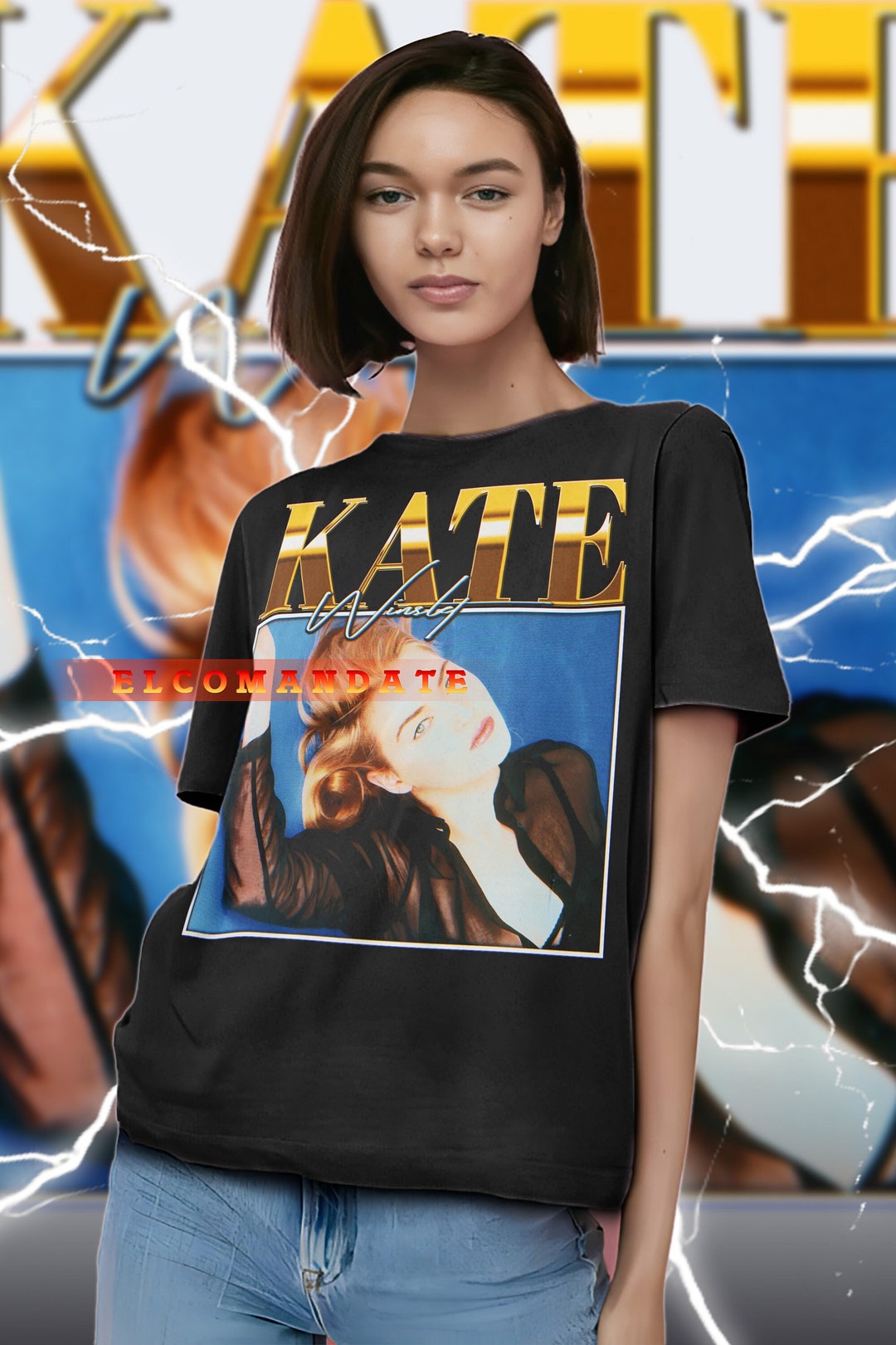 KATE WINSLET Homage Shirt, Kate Winslet Vintage Tshirt, Kate Winslet ...