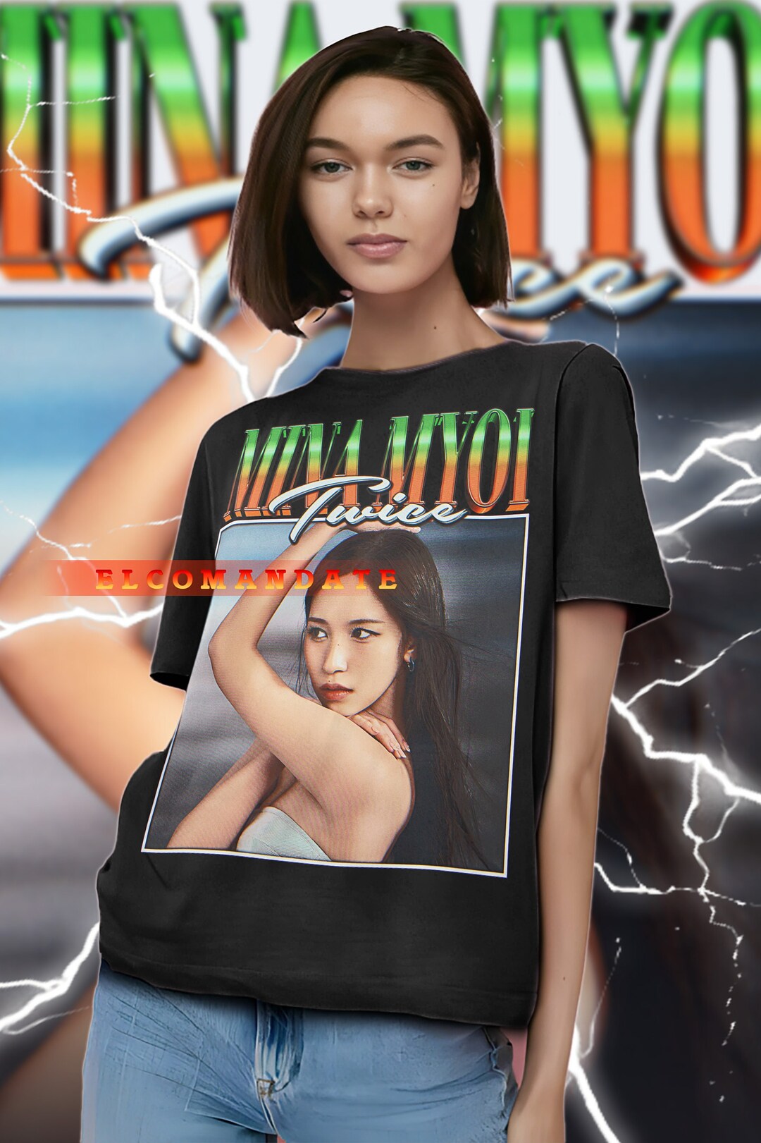 MINA MYOI TWICE Vintage Shirt Mina Myoi Homage Tshirt Mina - Etsy