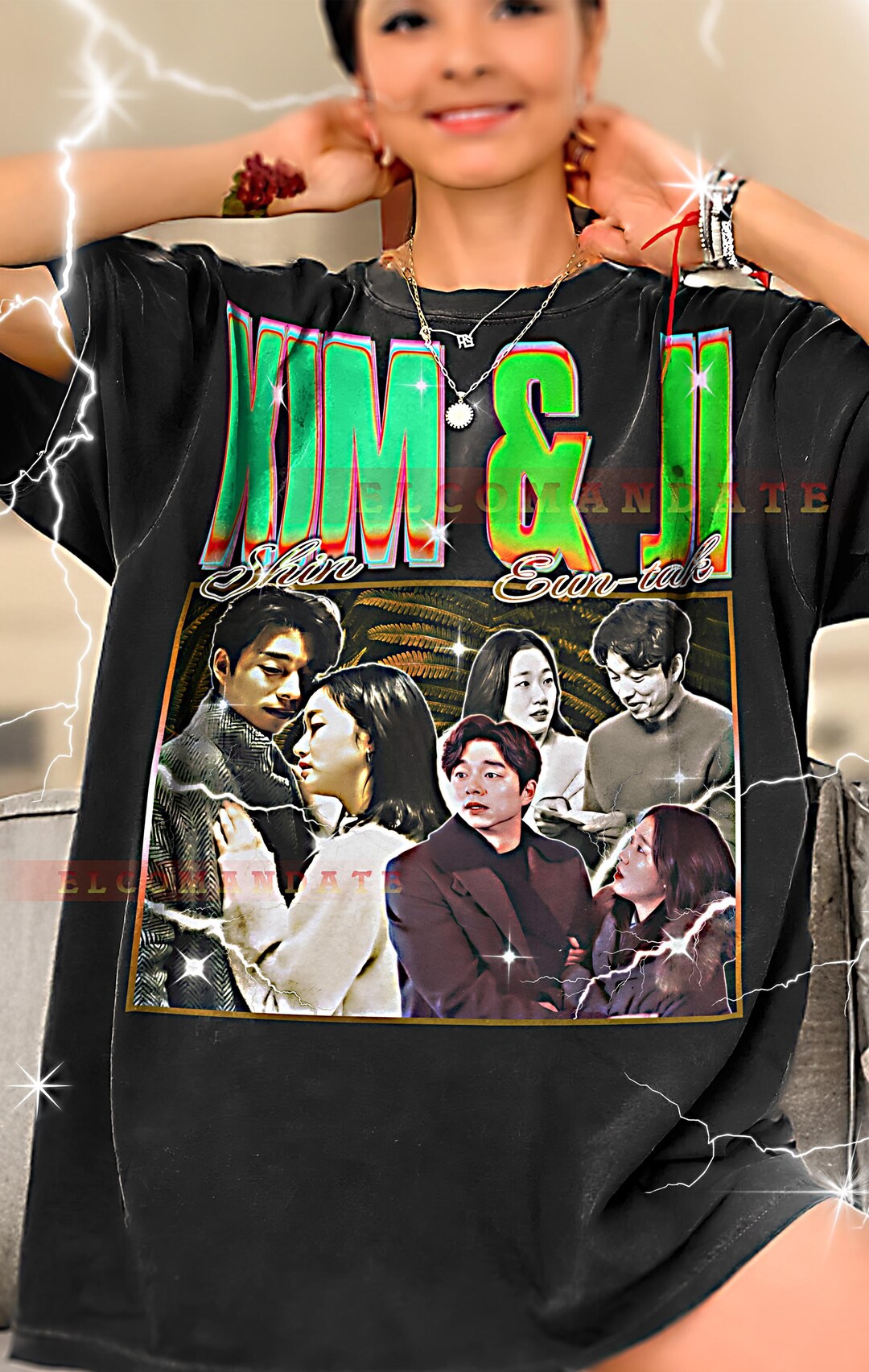 Kim Shin and Ji Eun Tak Bootleg Shirt, Kim Shin & Eun Tak Retro Tees ...