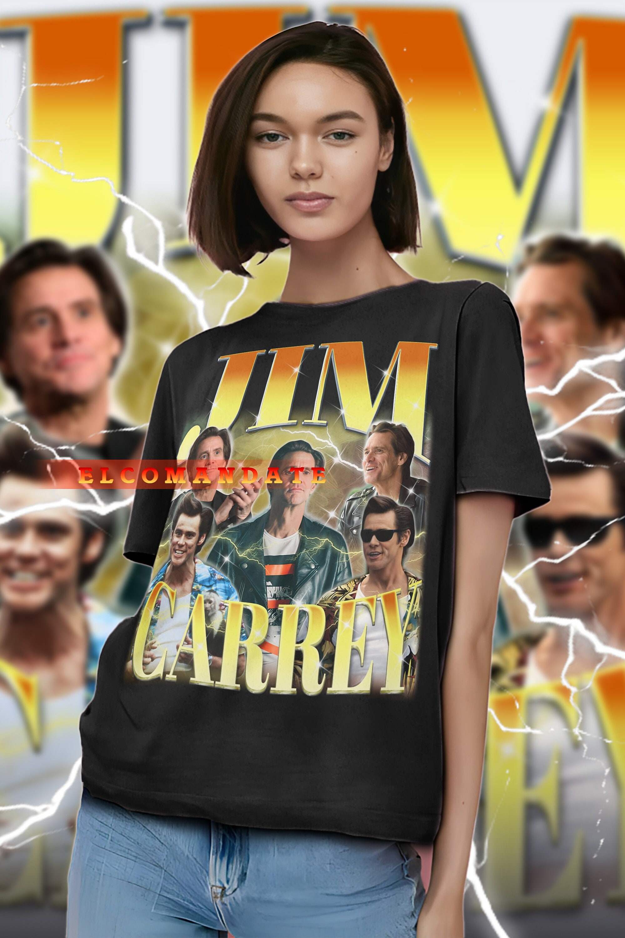 JIM CARREY Vintage Shirt, Jim Carrey Homage Tshirt, Jim Carrey Fan Tees ...