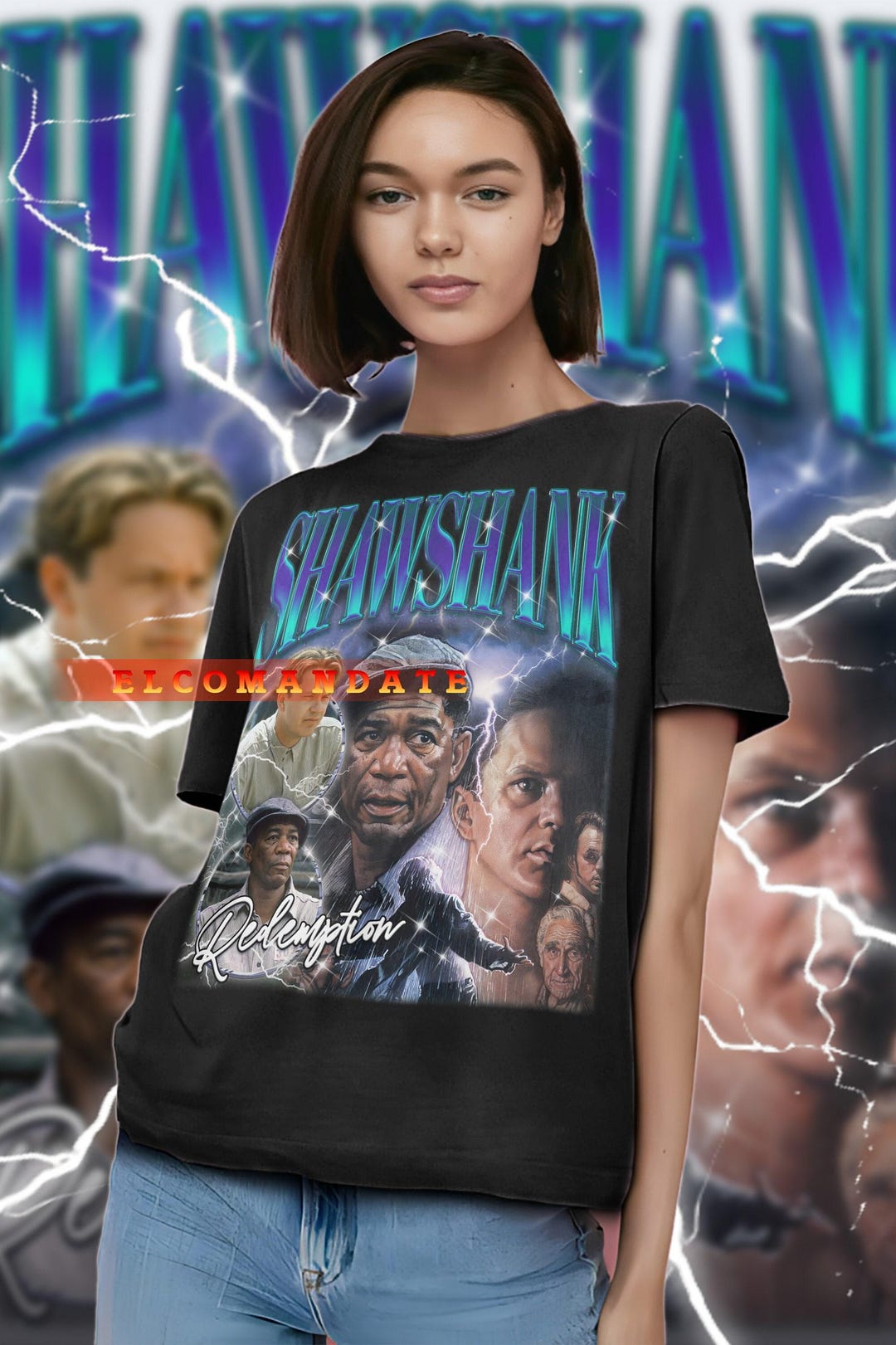 SHAWSHANK REDEMPTION Vintage Shirt, Shawshank Redemption Homage Tshirt ...