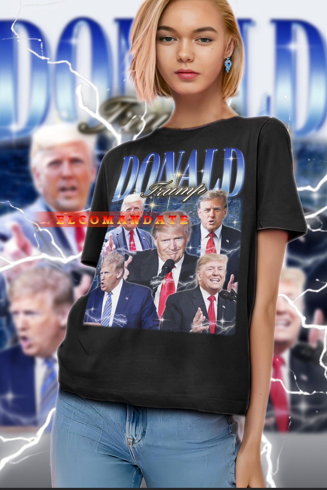 DONALD TRUMP Shirt, Donald Trump Vintage Shirt, Donald Trump Retro 90s ...