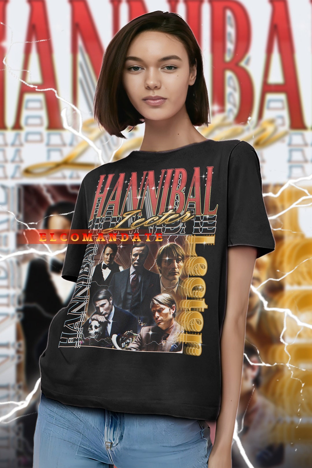 HANNIBAL LECTER Vintage Shirt, Hannibal Lecter Homage Tshirt, Hannibal ...