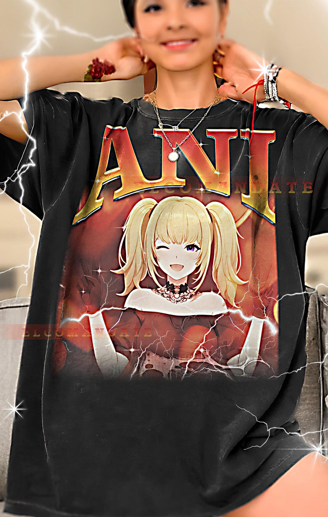Ani AI Grok T-shirt, Ani From Grok Longsleeve, Ani From Grok Retro ...