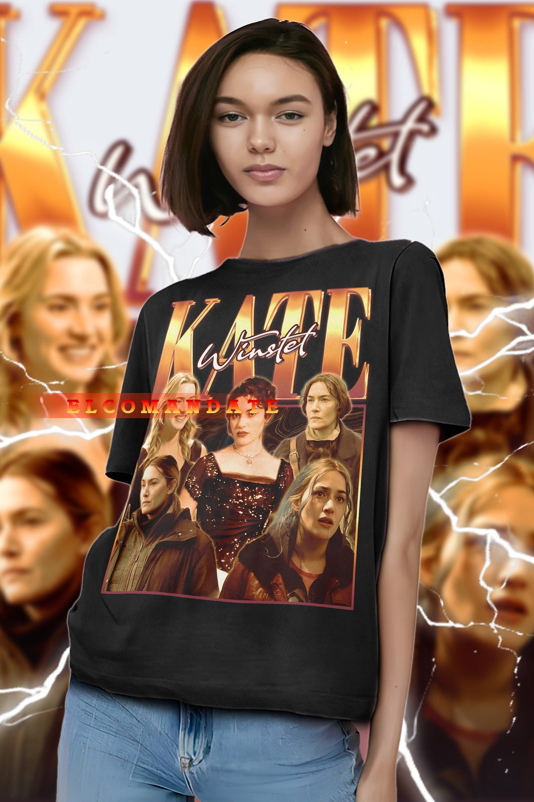 KATE WINSLET Vintage Shirt, Kate Winslet Homage Tshirt, Kate Winslet Fan Tees, Kate Winslet ...
