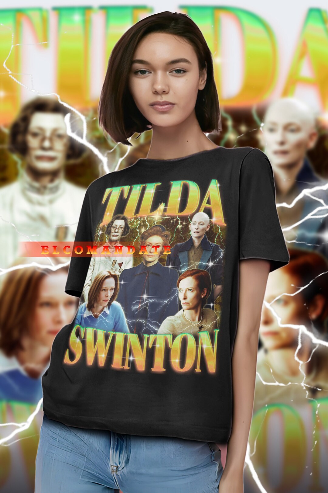 TILDA SWINTON Vintage Shirt, Tilda Swinton Homage Tshirt, Tilda Swinton ...