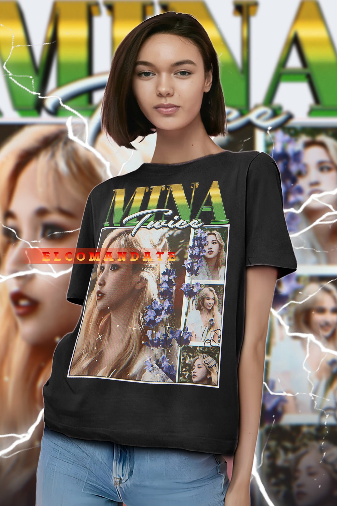 MINA MYOI TWICE Vintage Shirt, Mina Myoi Homage Tshirt, Mina Myoi Fan ...