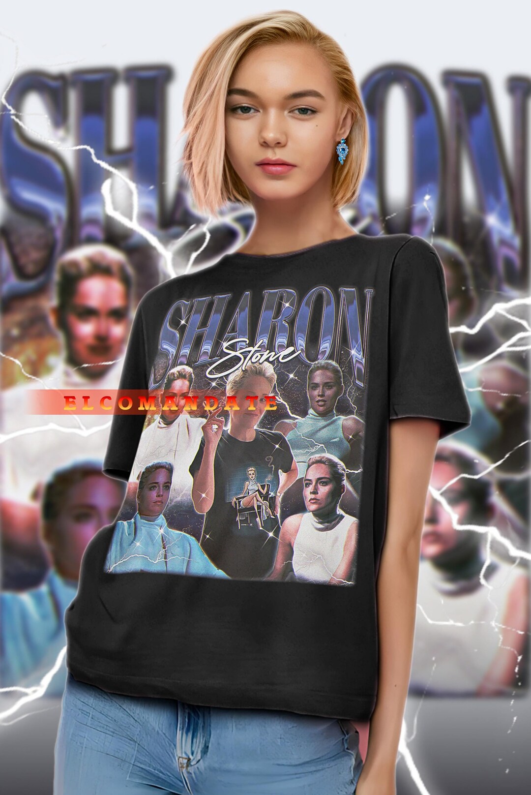 SHARON STONE Shirt, Sharon Stone Vintage Shirt, Sharon Stone Retro 90s ...