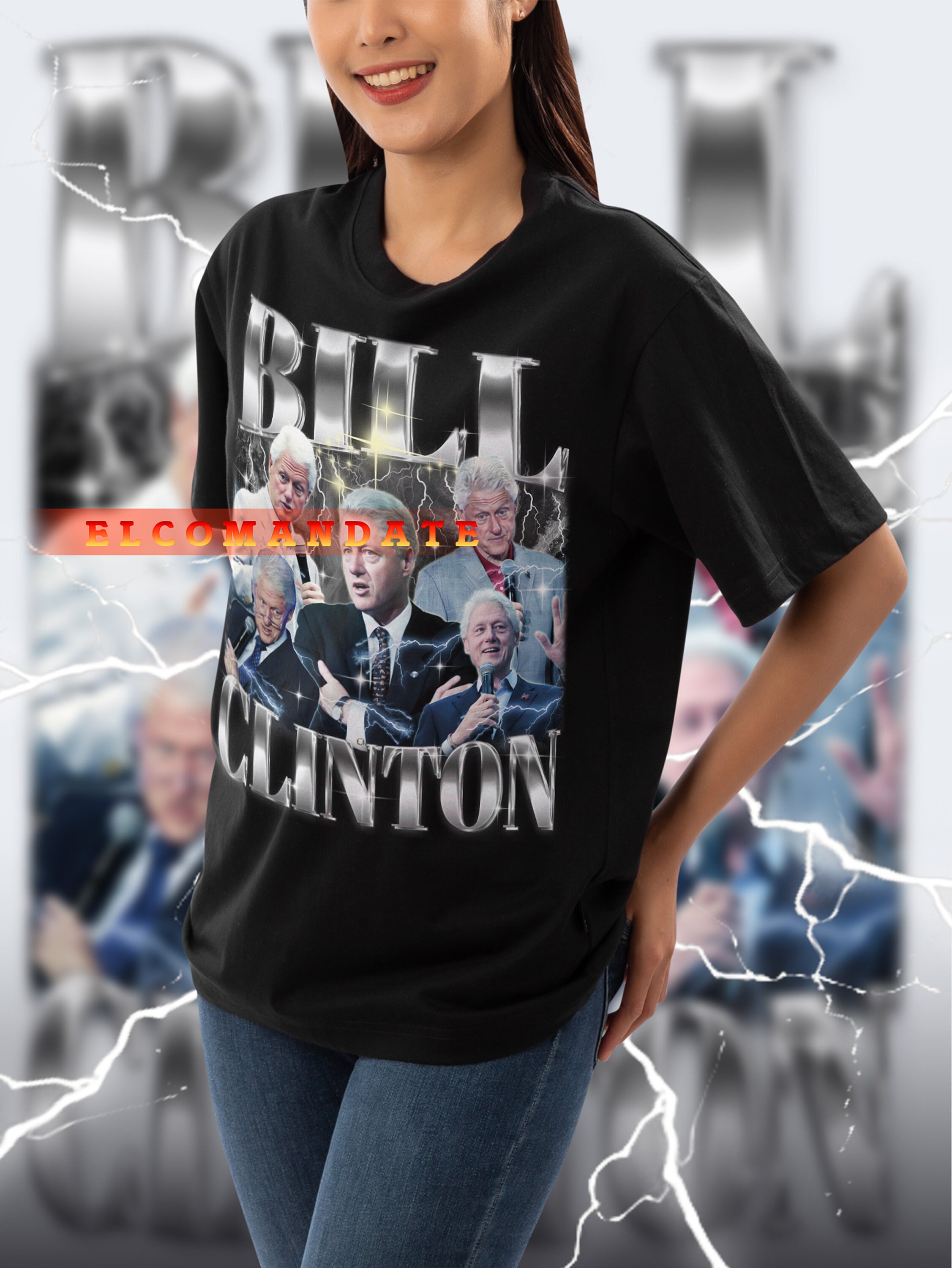 BILL CLINTON Vintage Shirt, Bill Clinton Homage Tshirt, Bill Clinton ...