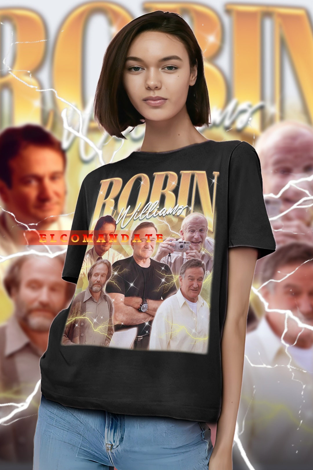 ROBIN WILLIAMS Vintage Shirt, Robin Williams Homage Tshirt, Robin ...