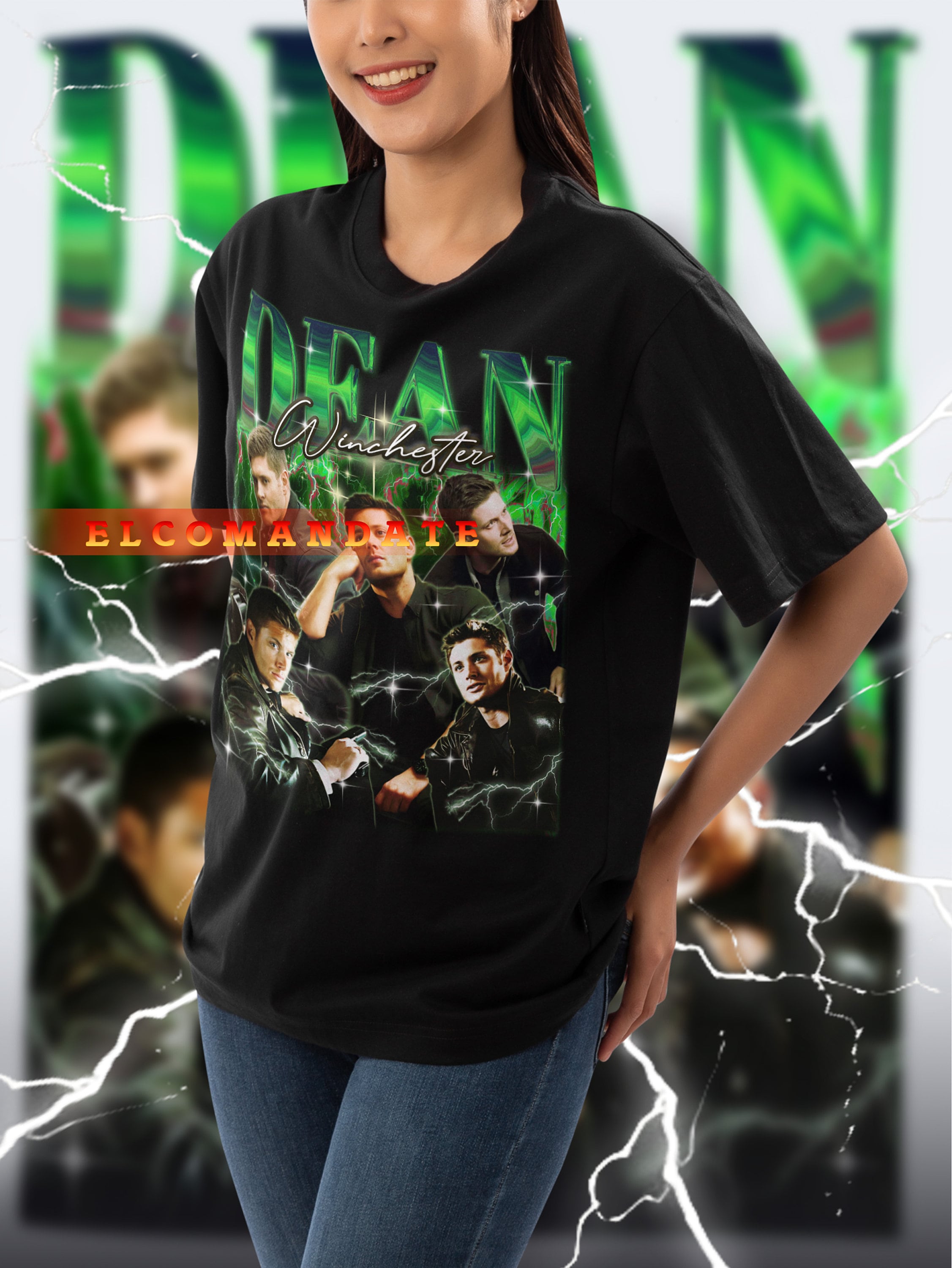 DEAN WINCHESTER Vintage Shirt, Dean Winchester Homage Tshirt, Dean ...