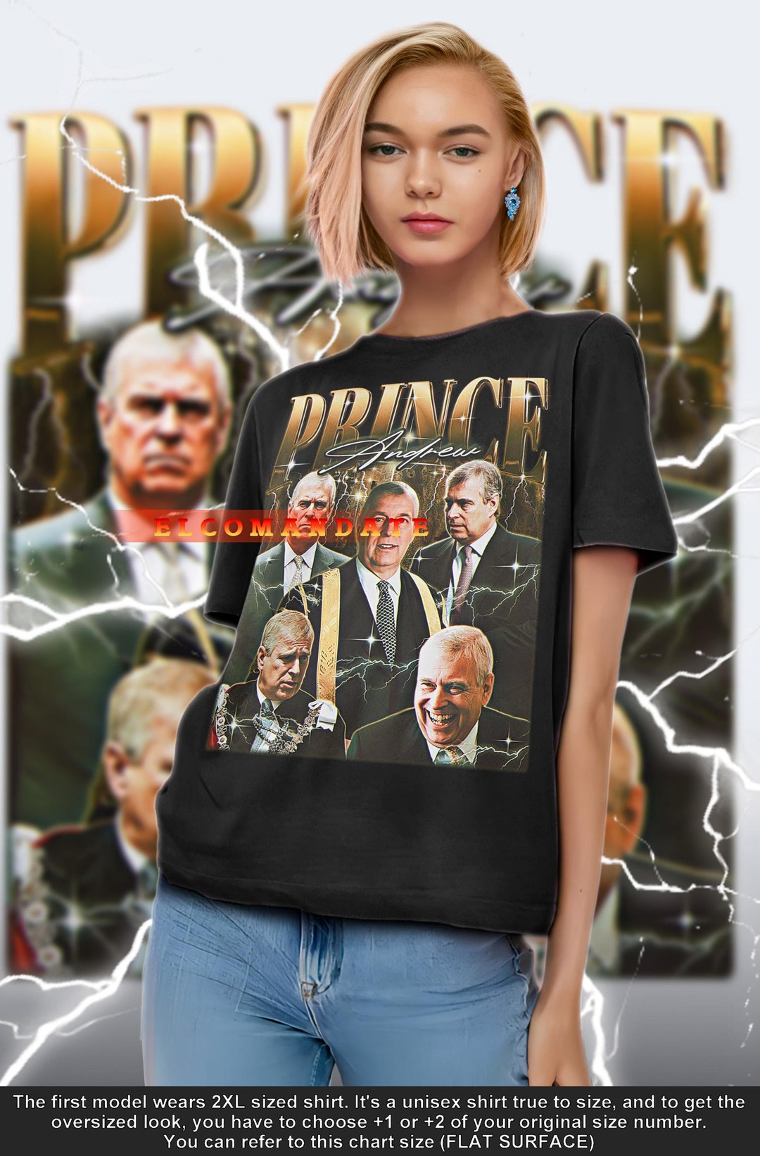 PRINCE ANDREW Shirt, Prince Andrew Vintage Shirt, Prince Andrew Retro ...