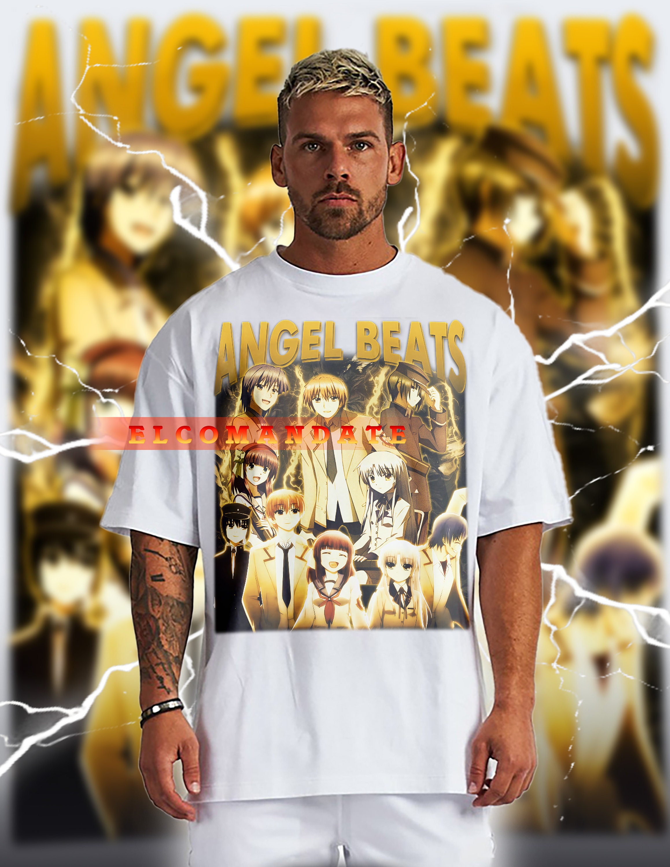 ANGEL BEATS Vintage Shirt, Angel Beats Homage Tshirt, Angel Beats Fan ...