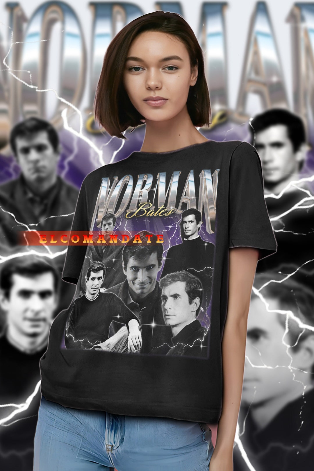 NORMAN BATES Homage Shirt, Norman Bates Vintage Tshirt, Norman Bates ...