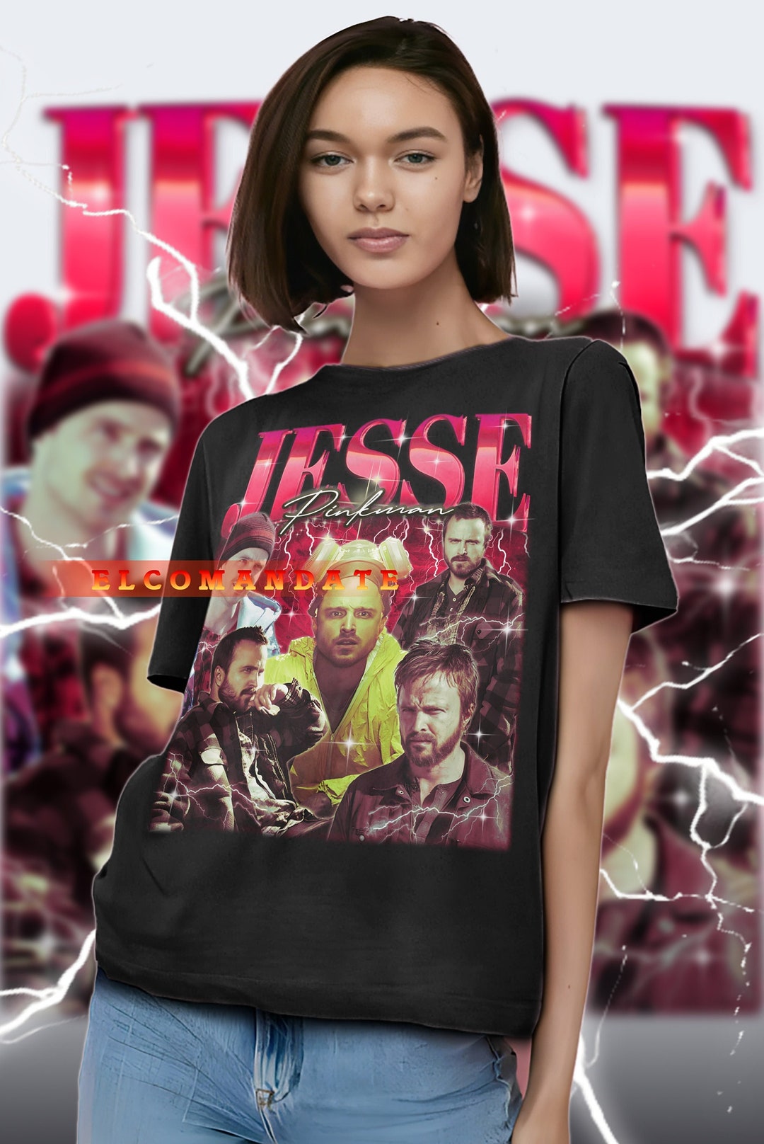 JESSE PINKMAN Shirt, Jesse Pinkman Vintage Shirt, Aaron Paul Retro 90s Tshirt, Jesse Pinkman ...