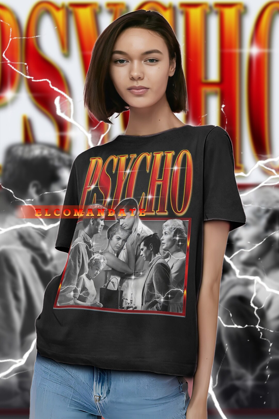 PSYCHO FILM Vintage Shirt, Psycho Film Homage Tshirt, Psycho Film Fan ...