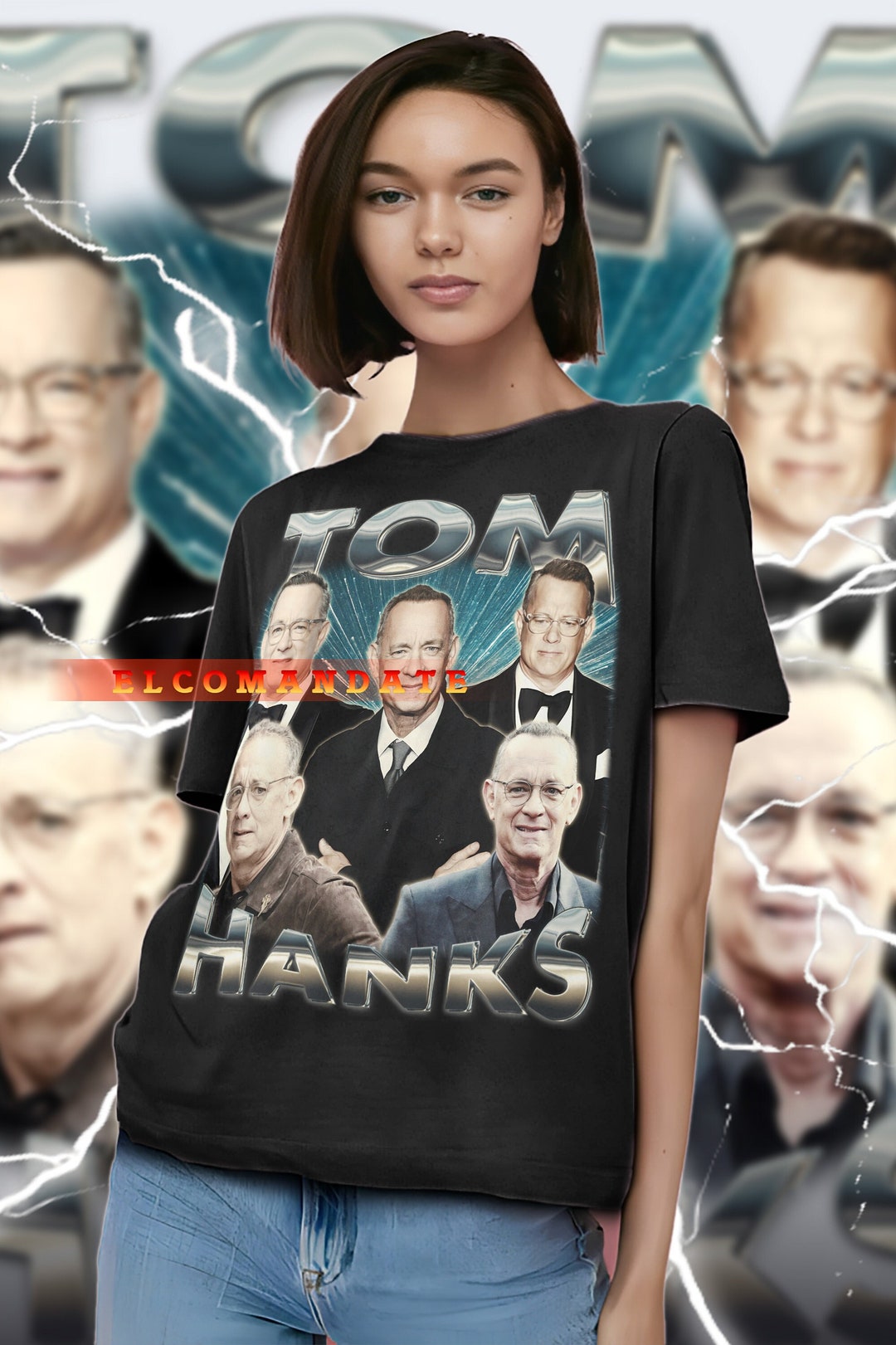 TOM HANKS Vintage Shirt, Tom Hanks Homage Tshirt, Tom Hanks Fan Tees ...