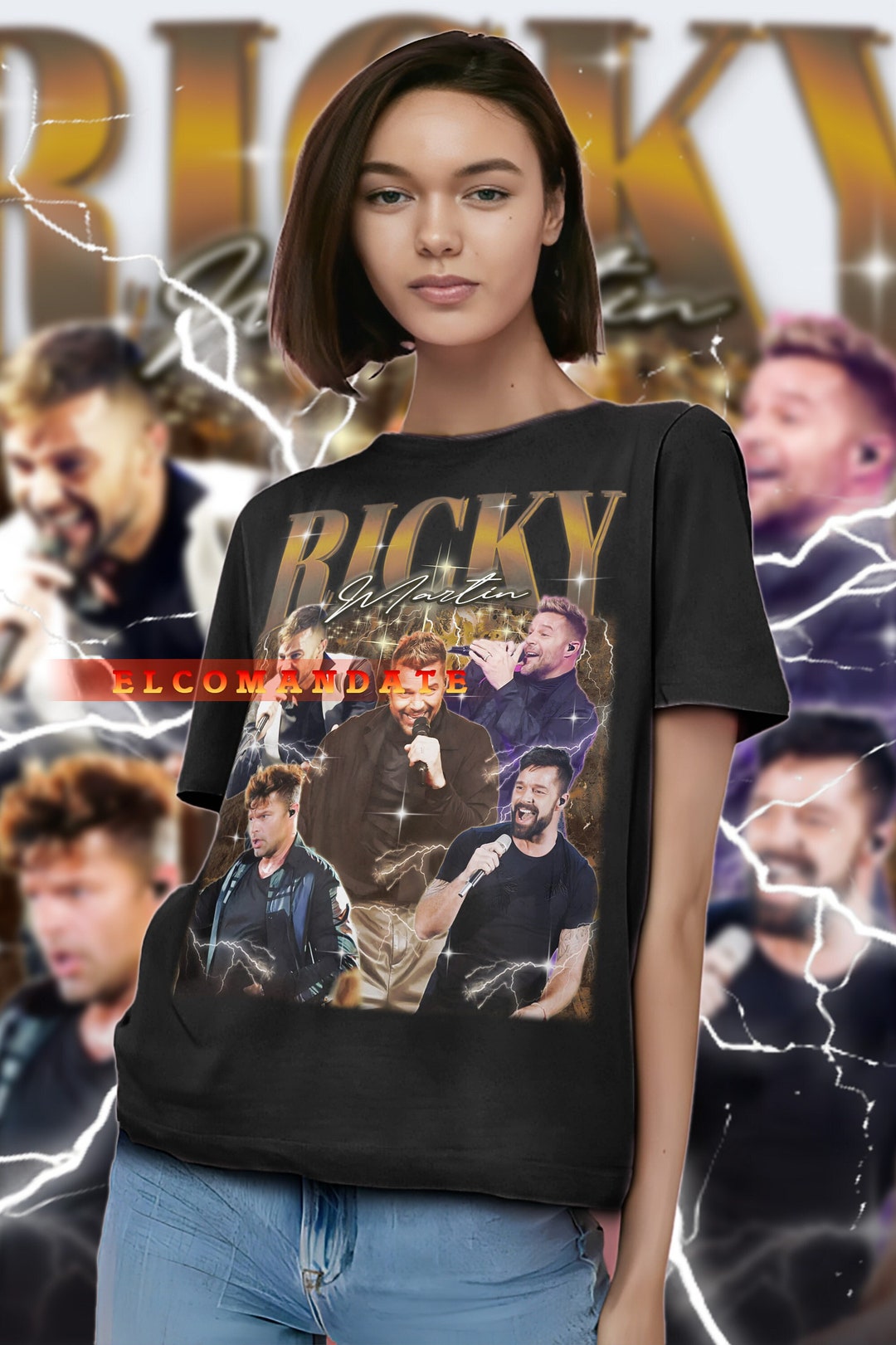 RICKY MARTIN Vintage Shirt, Ricky Martin Homage Tshirt, Ricky Martin ...