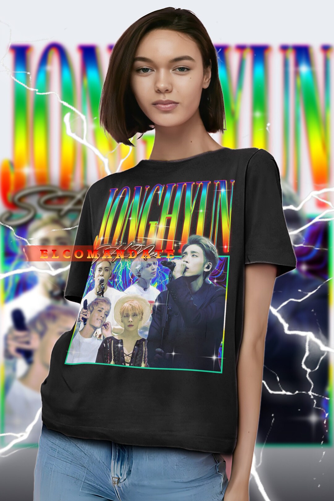 Jonghyun SHINee, SHINee Merch, K-Pop Idol, SHINee Band, Camisa Jonghyun ...