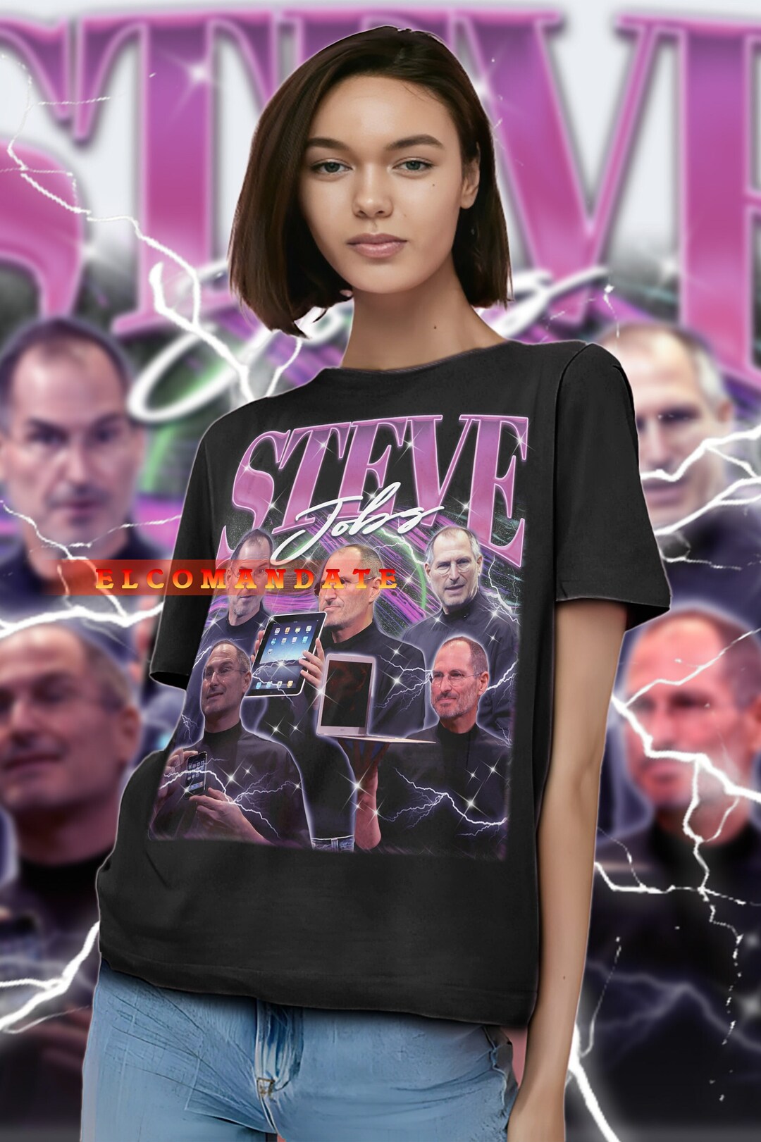 STEVE JOBS Vintage Shirt, Steve Jobs Homage Tshirt, Steve Jobs Fan Tees ...