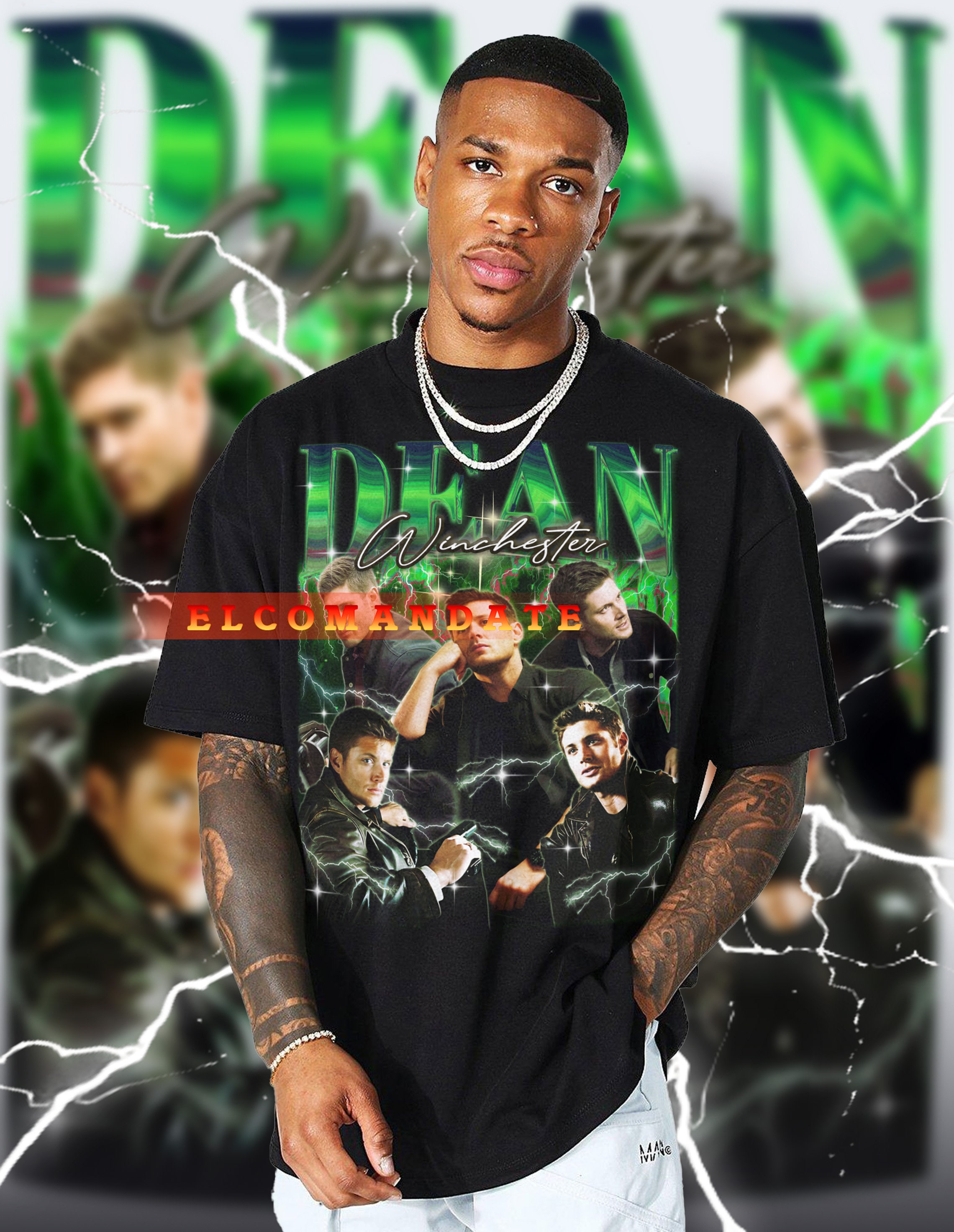 DEAN WINCHESTER Vintage Shirt, Dean Winchester Homage Tshirt, Dean ...