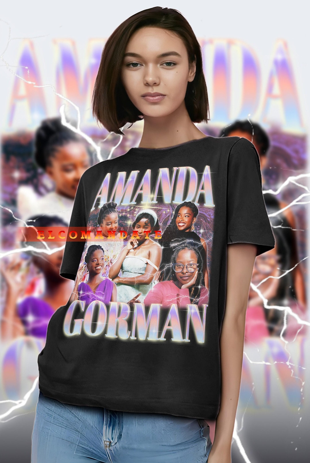 AMANDA GORMAN Vintage Shirt, Amanda Gorman Homage Tshirt, Amanda Gorman ...