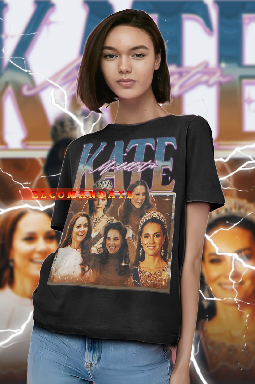 KATE MIDDLETON Vintage Shirt, Kate Middleton Homage Tshirt, Kate ...