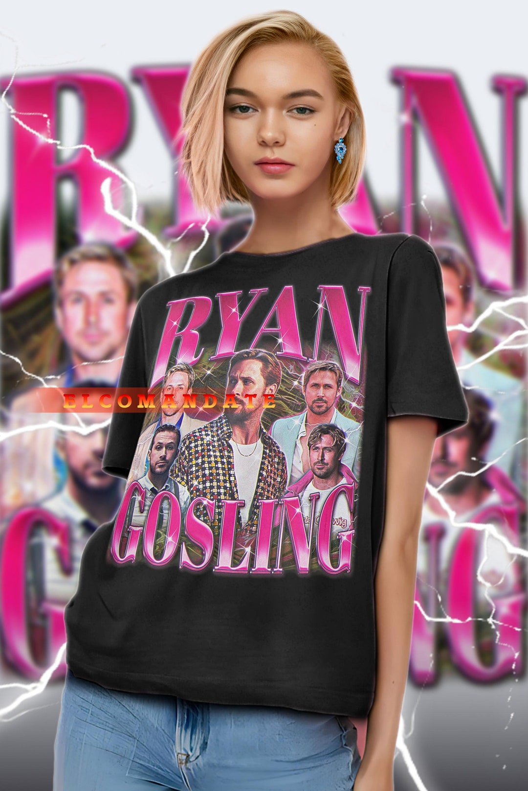 RYAN GOSLING Shirt, Ryan Gosling Vintage Shirt, Ryan Gosling Retro 90s ...