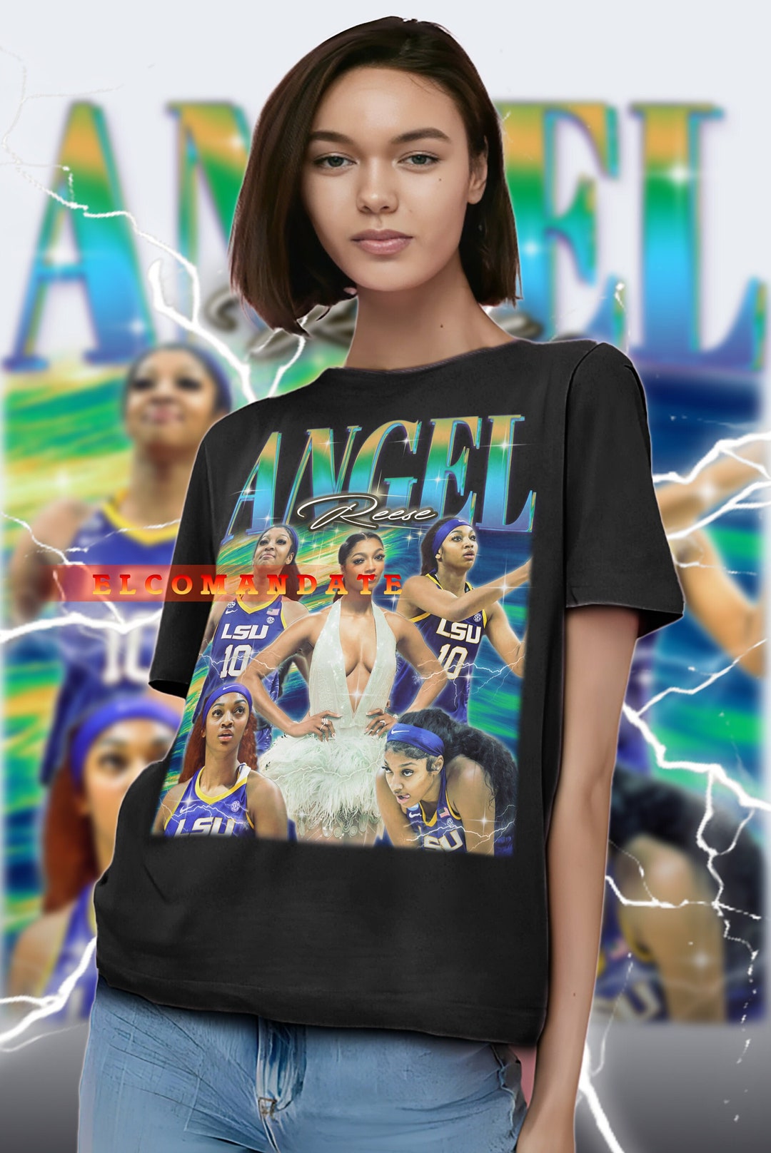 ANGEL REESE Shirt, Angel Reese Vintage Shirt, Angel Reese Retro 90s ...