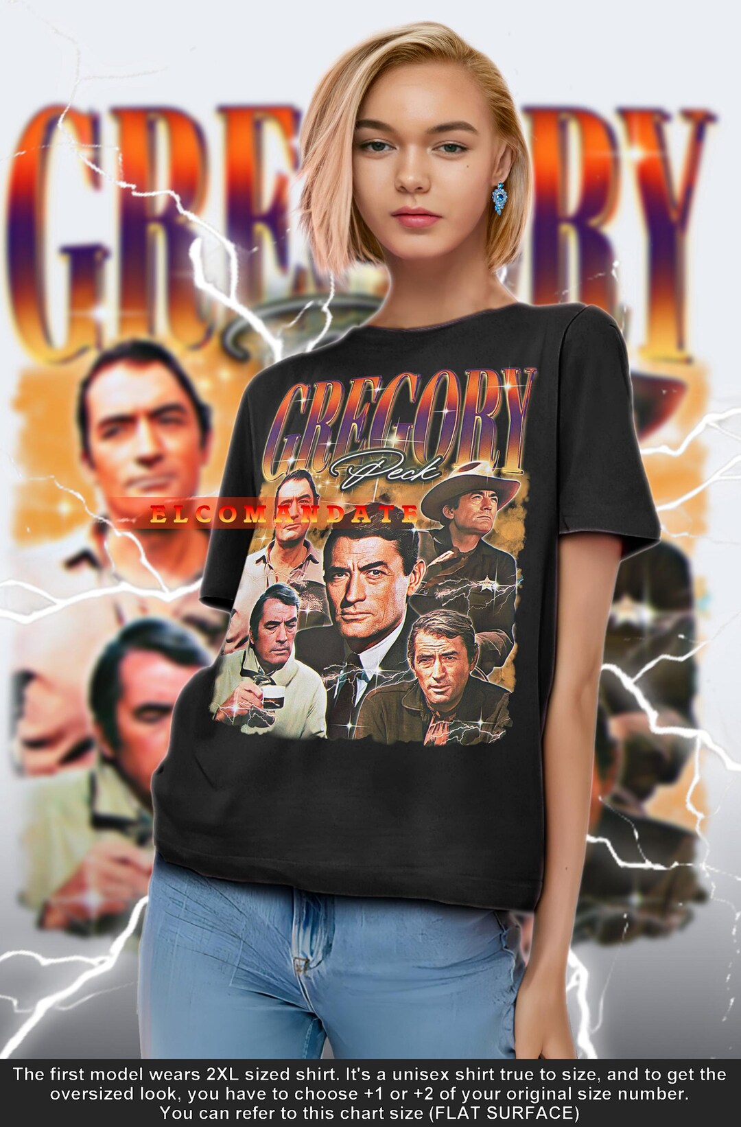 GREGORY PECK Shirt, Gregory Peck Vintage Shirt, Gregory Peck Retro 90s ...