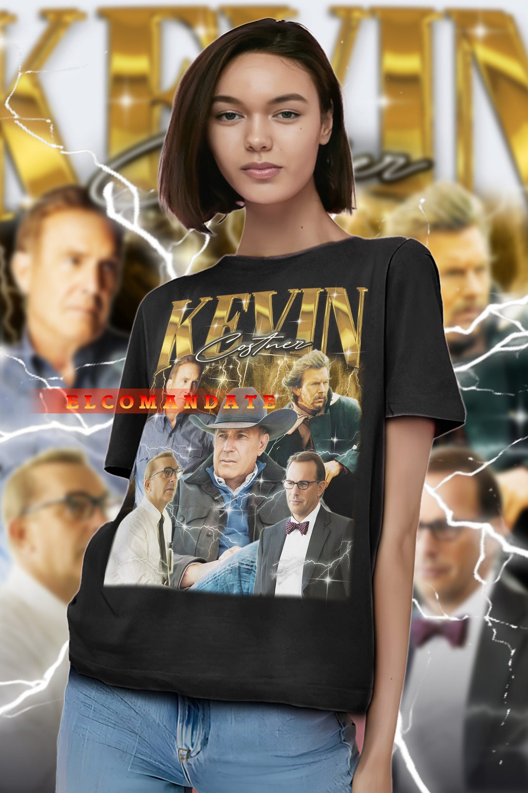 KEVIN COSTNER Vintage Shirt, Kevin Costner Homage Tshirt, Kevin Costner ...