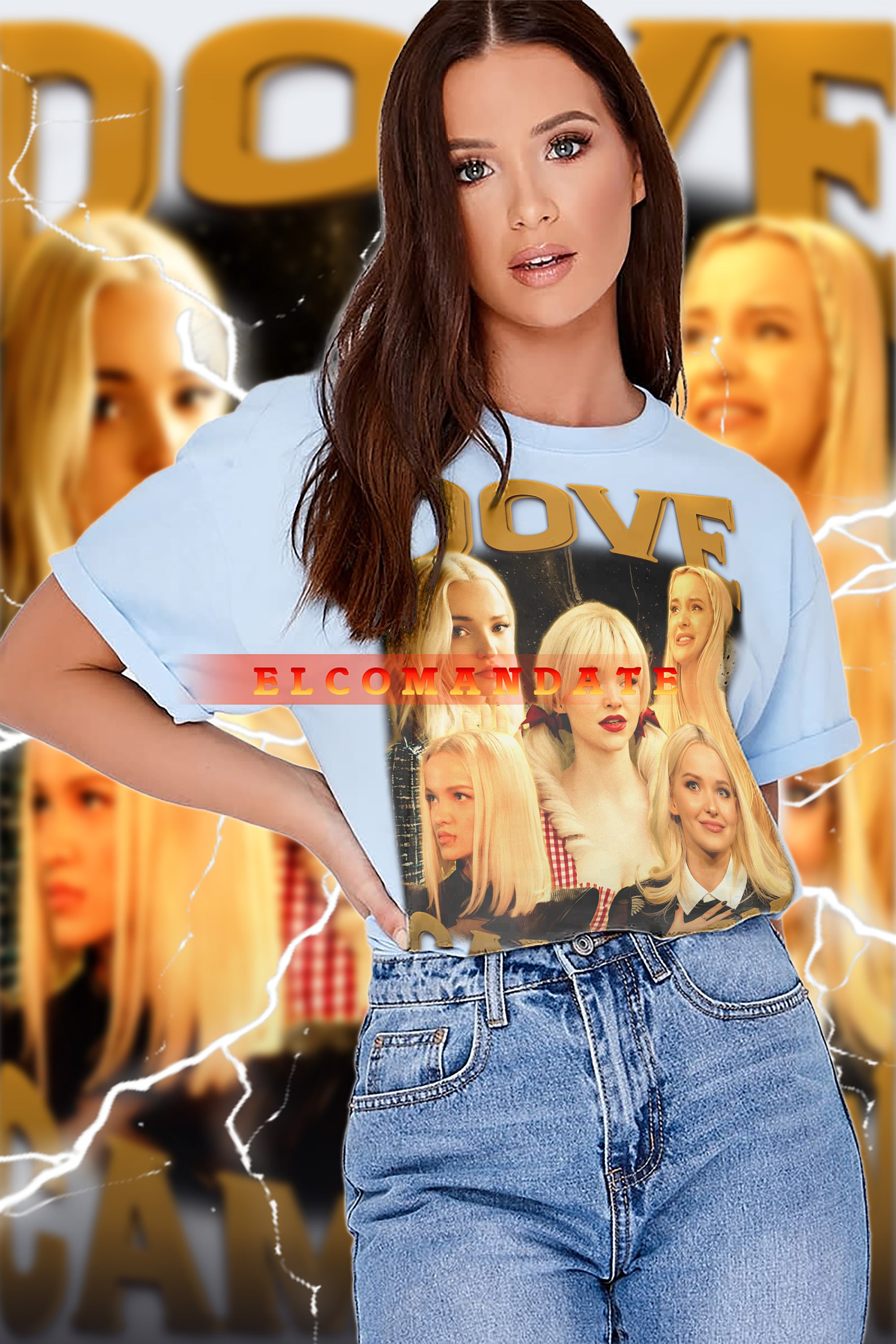 DOVE CAMERON Vintage Shirt Dove Cameron Homage Tshirt Dove - Etsy