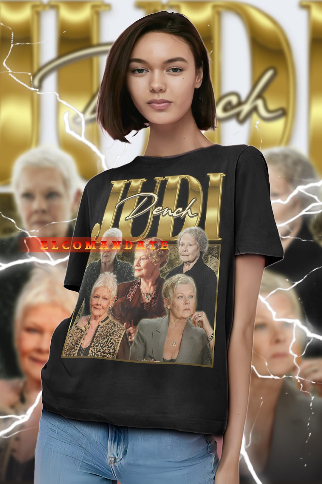JUDI DENCH Vintage Shirt, Judi Dench Homage Tshirt, Judi Dench Fan Tees ...