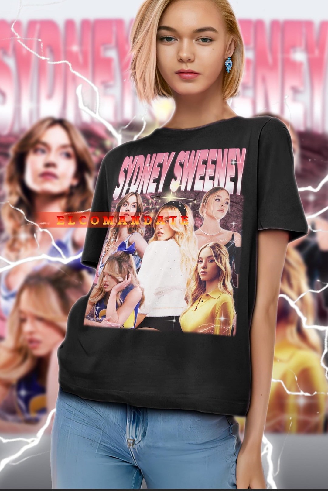 Sydney Sweeney Vintage Shirt, Sydney Sweeney Fan, Sydney Sweeney Retro ...