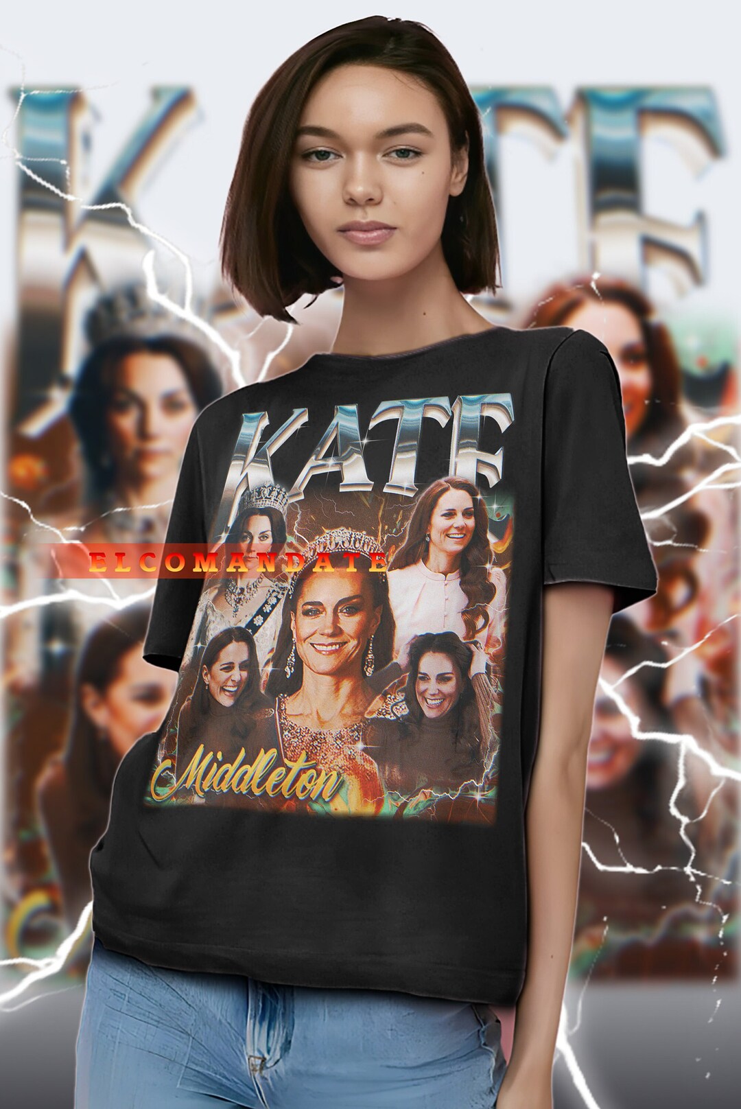KATE MIDDLETON Vintage Shirt, Kate Middleton Homage Tshirt, Kate ...