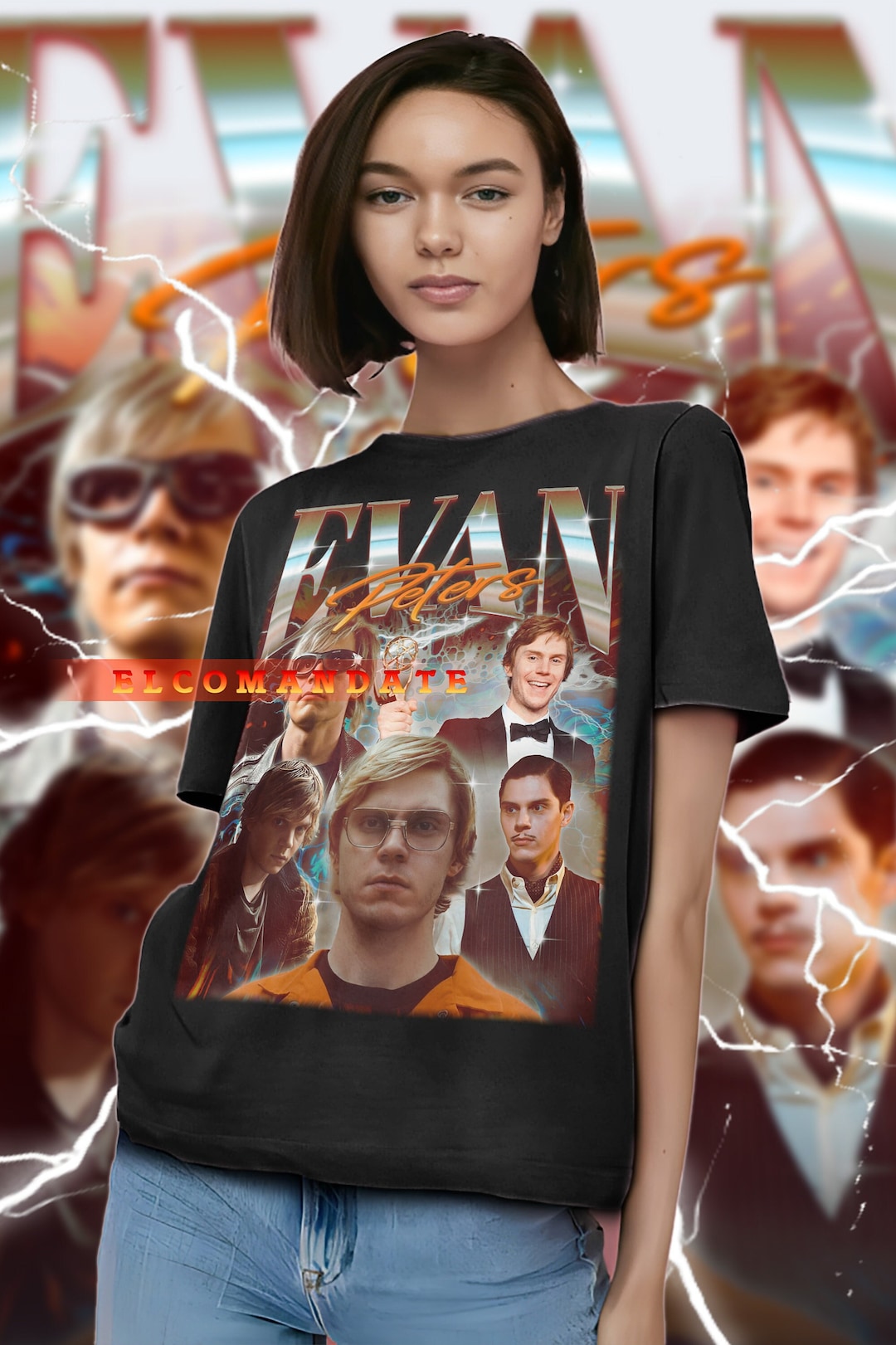 Limited EVAN PETERS Vintage Shirt, Evan Peters Homage Tshirt, Evan ...